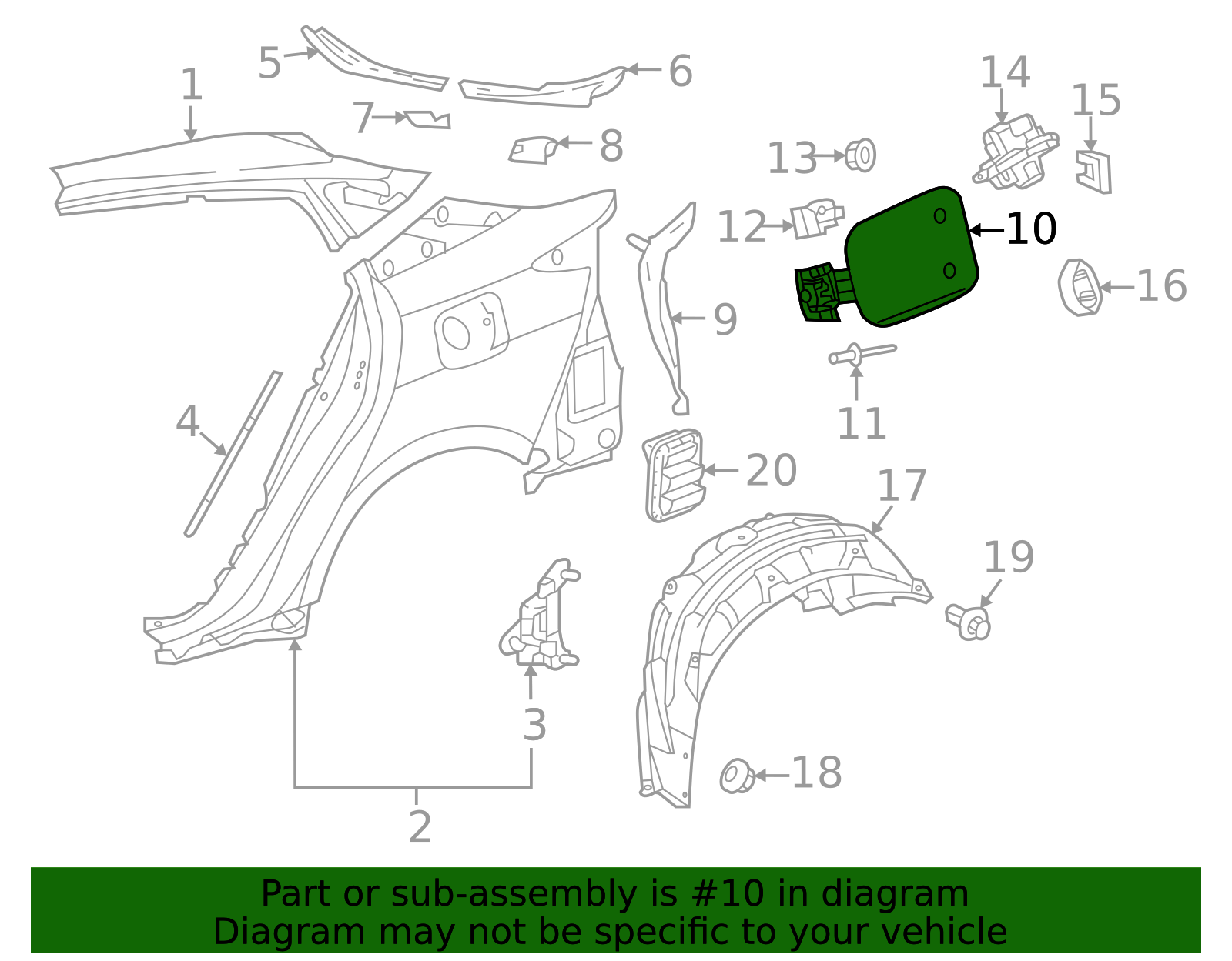 2019-2022 Toyota Fuel Door 77350-47060 | Toyota Parts Center