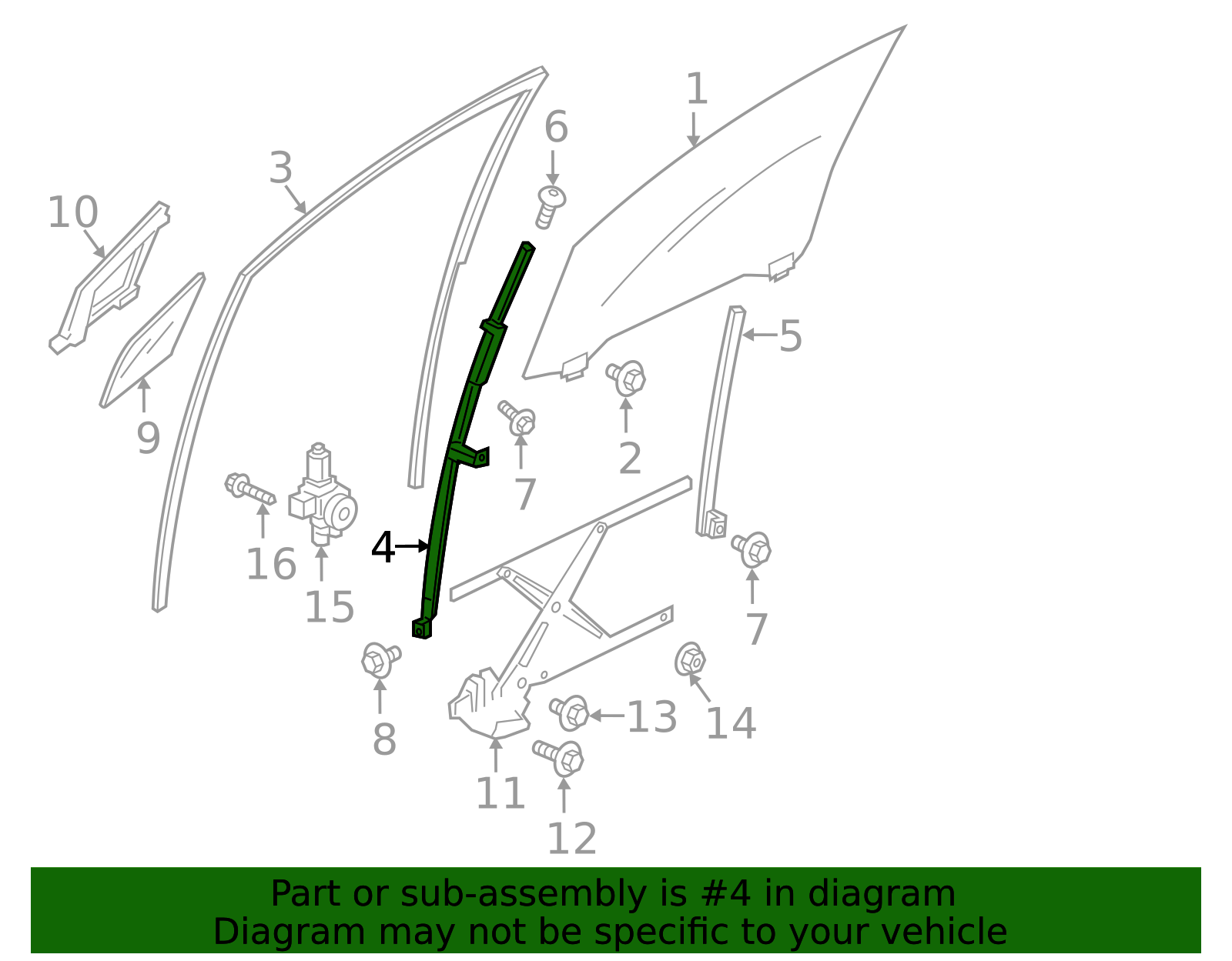72230-TG7-A01 - Sash R Front Door Quarter - 2016-2021 Honda | Honda Car ...