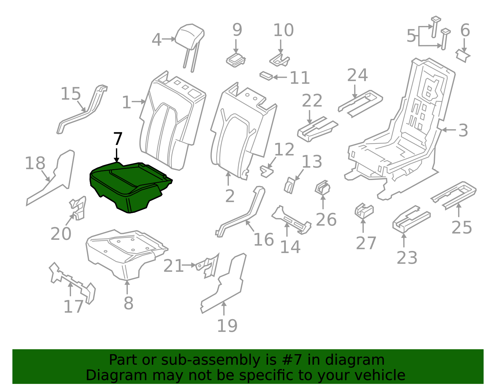2022-2023 Lincoln Navigator Cover Assembly Rear Seat Cushion NL7Z ...
