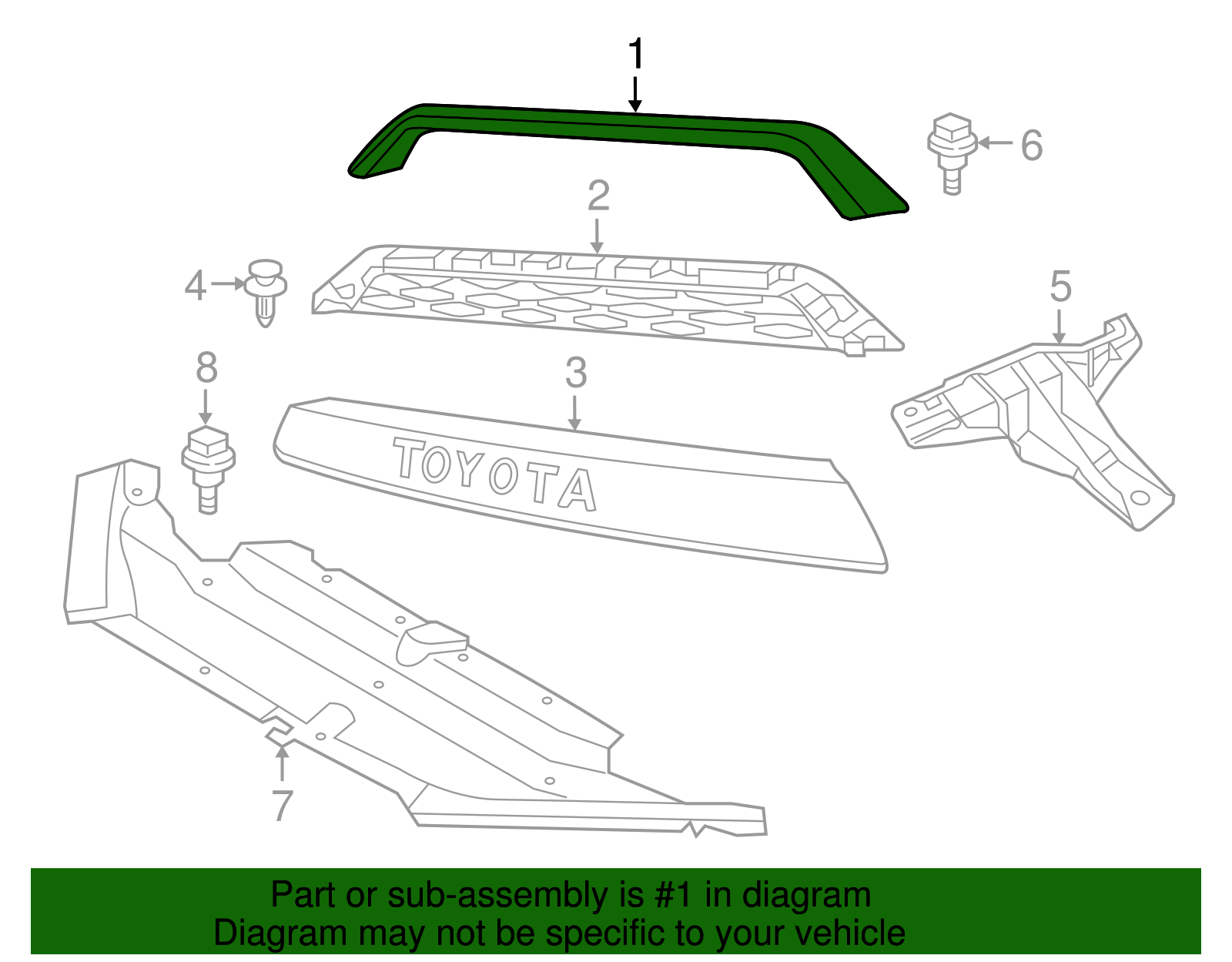 2017-2019 Toyota 4Runner Grille Surround PZ327-35054-C1 | OEM Parts Online