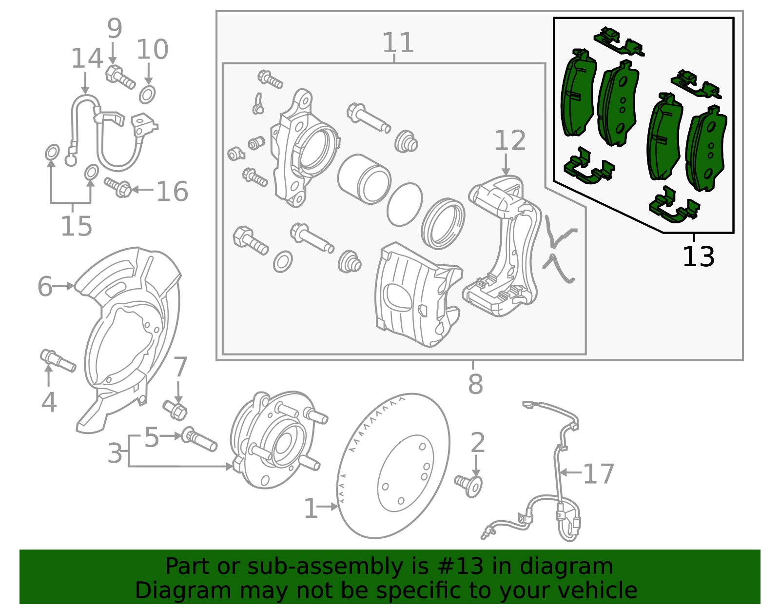 2017-2022 Hyundai Ioniq Brake Pads 58101-G2A00 | MotorMotor