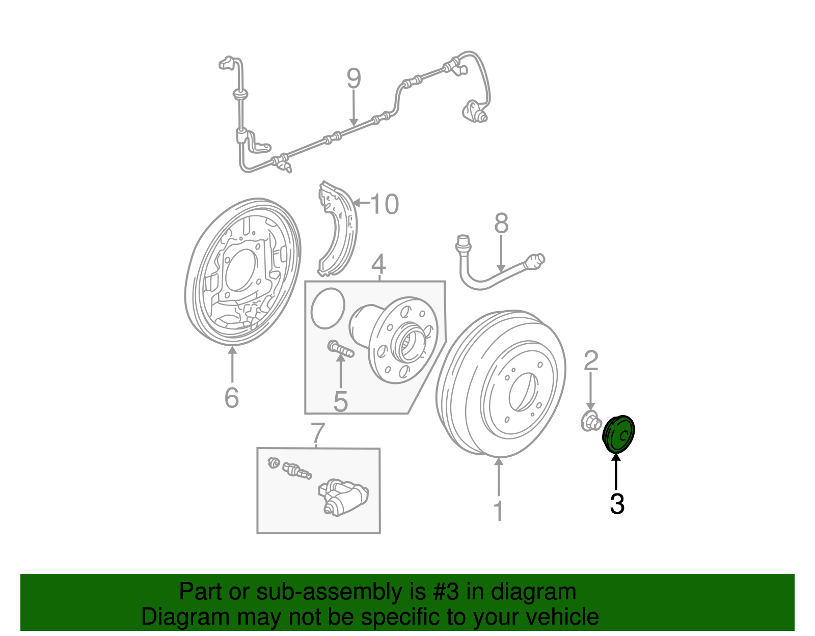 42326-SLA-000 - Wheel Bearing Dust Cap 2001-2014 Honda | Honda Parts Online