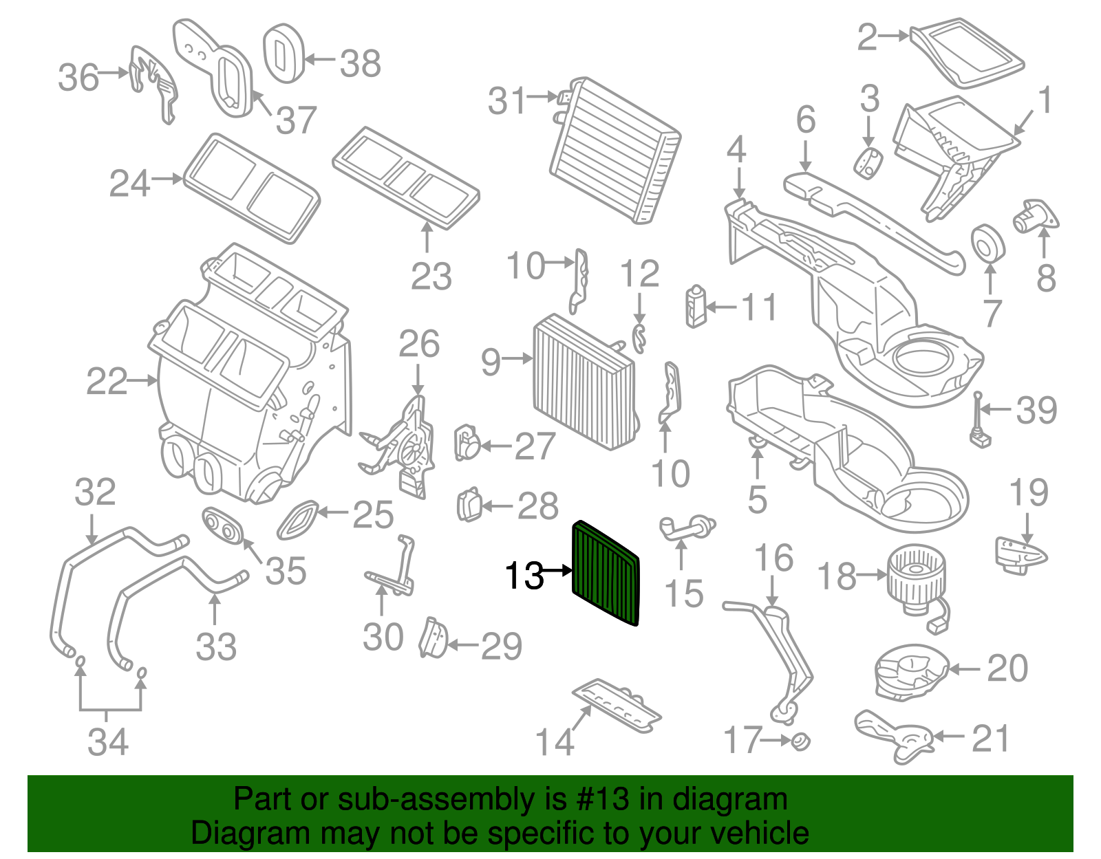 Genuine Cabin Air Filter for 1999-2014 Volvo | Part# 30630752 | Over 30 ...