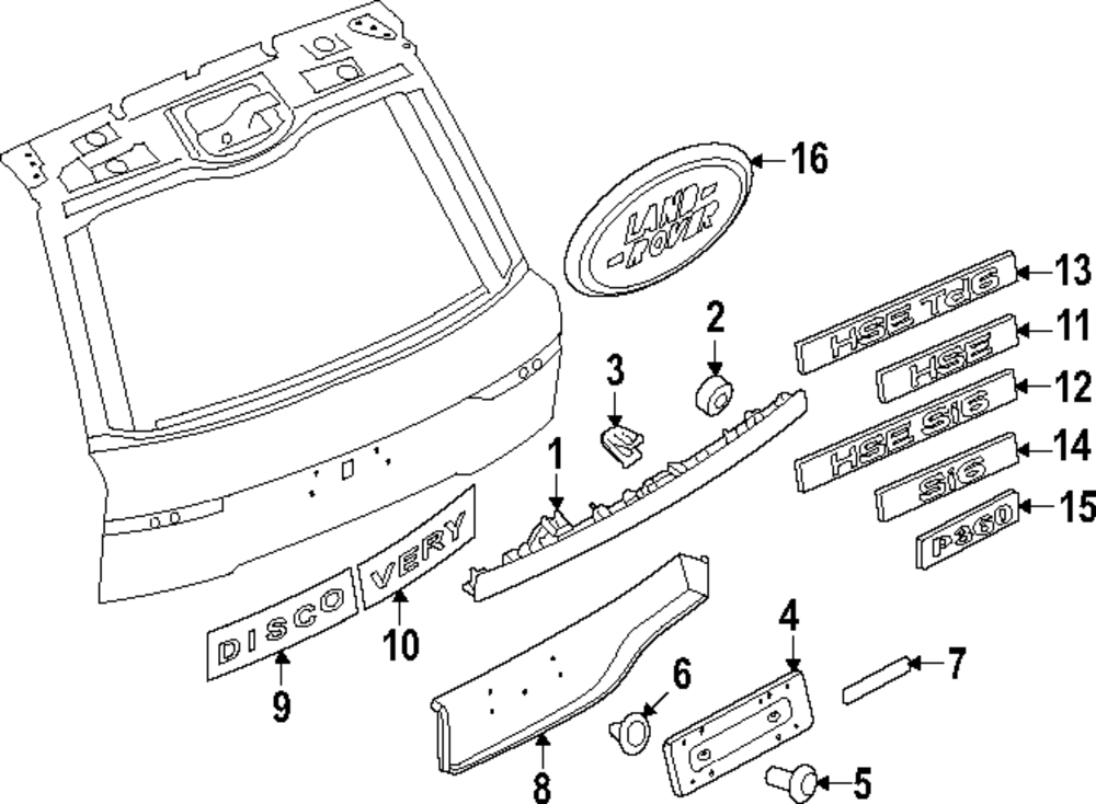 2017-2021 Land Rover Discovery Center Molding LR083124 | JaguarParts.com