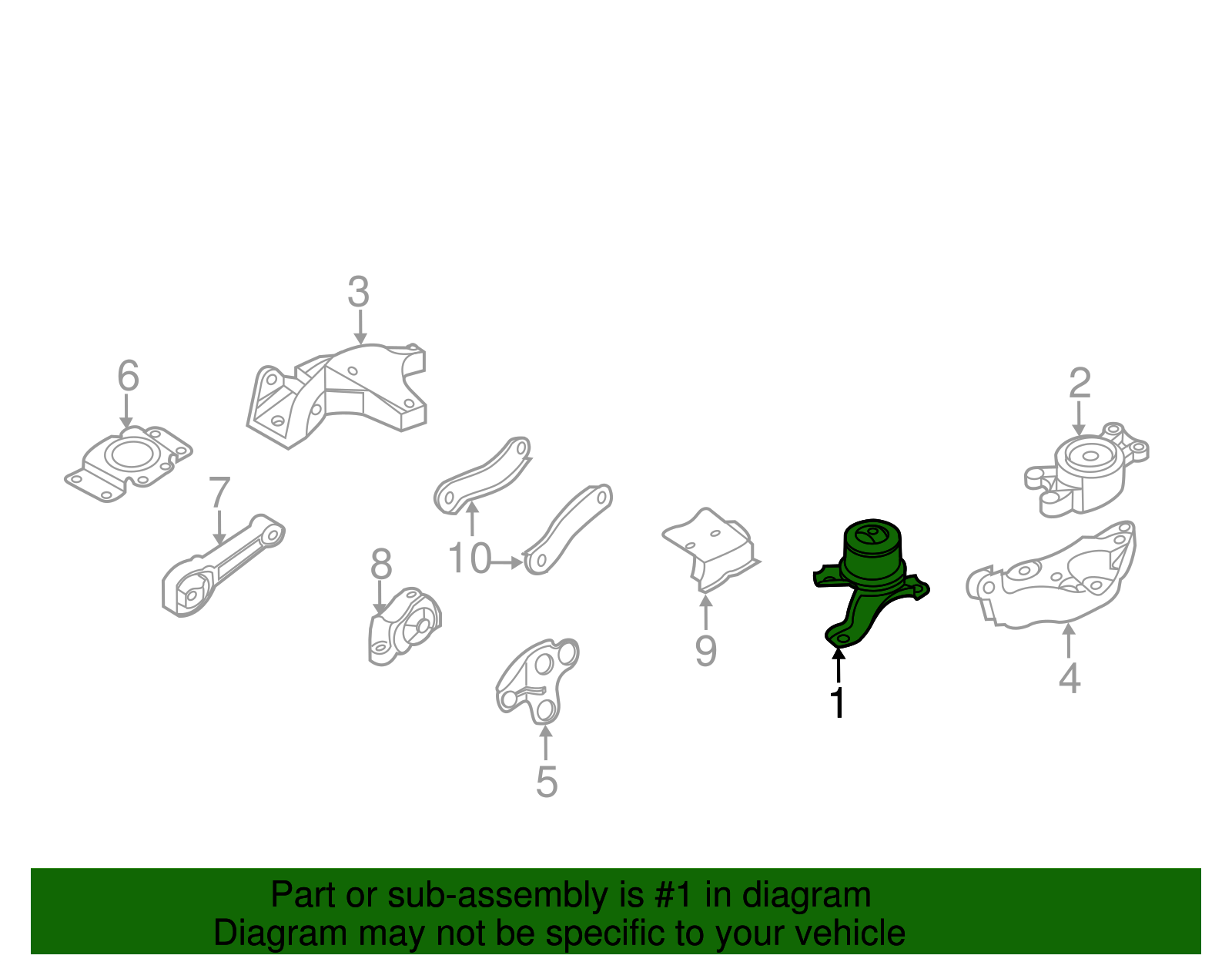 31257674 - Engine pad right - 2007-2016 Volvo | Volvo OEM Parts Direct