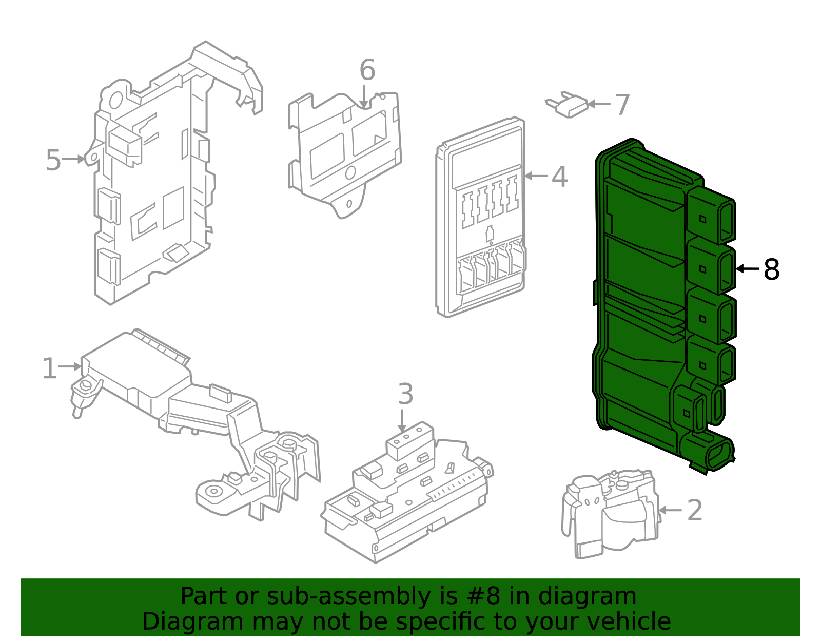 BMW Fuse Box Assembly - OEM Circuit Hub - Part #12-63-8-638-551 ...