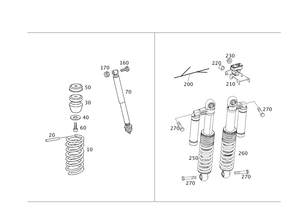 463-323-04-00 - Shock Absorber 2017-2018 Mercedes-Benz G550 4x4 ...