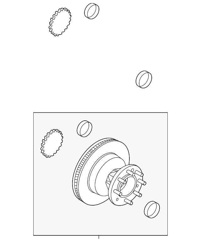 Genuine OEM Ford Part - Hub & Rotor 8C2Z-1102-D | Genuine OEM Ford ...