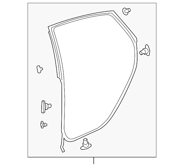 72810-TVA-A02 - Weatherstrip R Rear Door - 2018-2020 Honda Accord ...