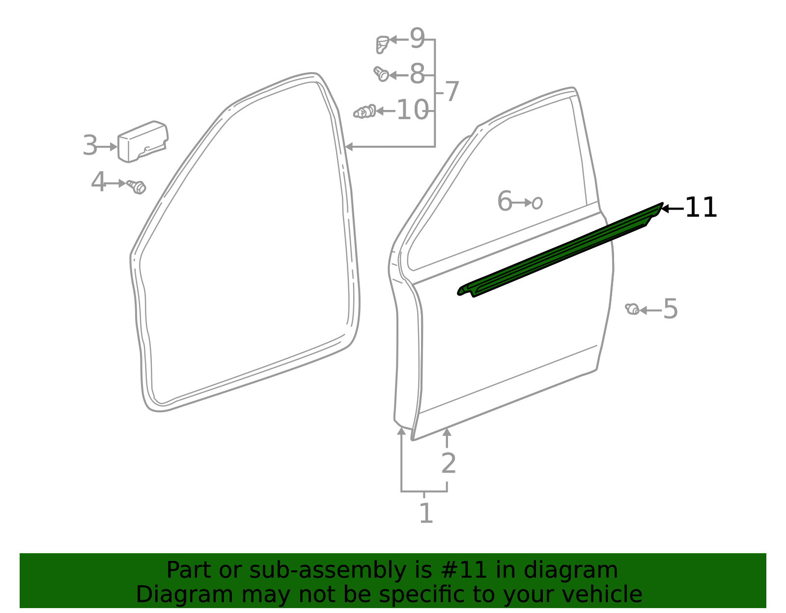 2000-2005 Toyota Echo Belt Weather-Strip 68160-52020 | MotorMotor