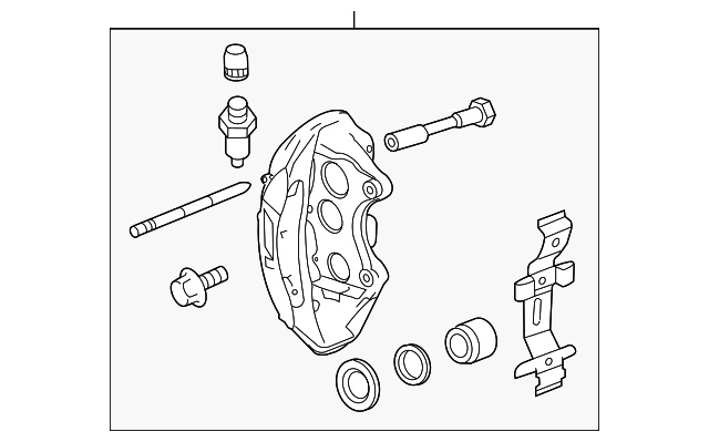2011-2014 Cadillac CTS Yellow Front Driver Side Disc Brake Caliper ...