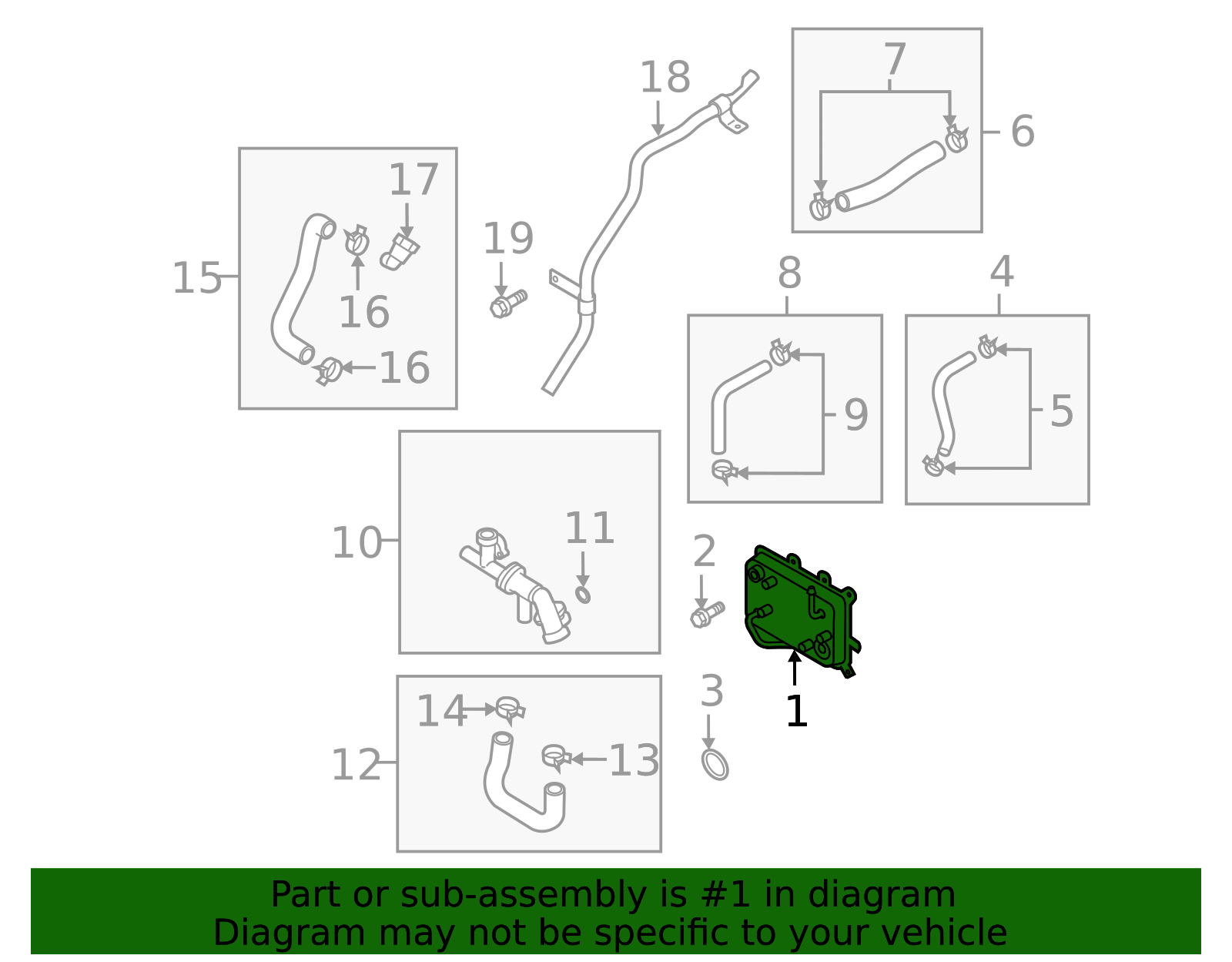 2015-2025 Kia 2015-2024 Kia - Automatic Transmission Oil Cooler 25620 ...