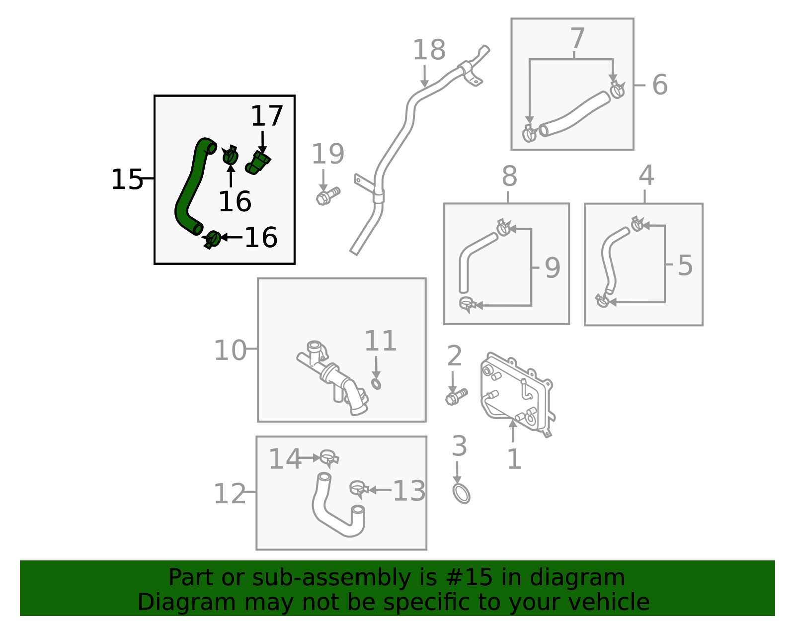 25414-S9500 - Upper Hose 2020-2025 Kia Telluride | Kia.Parts Store