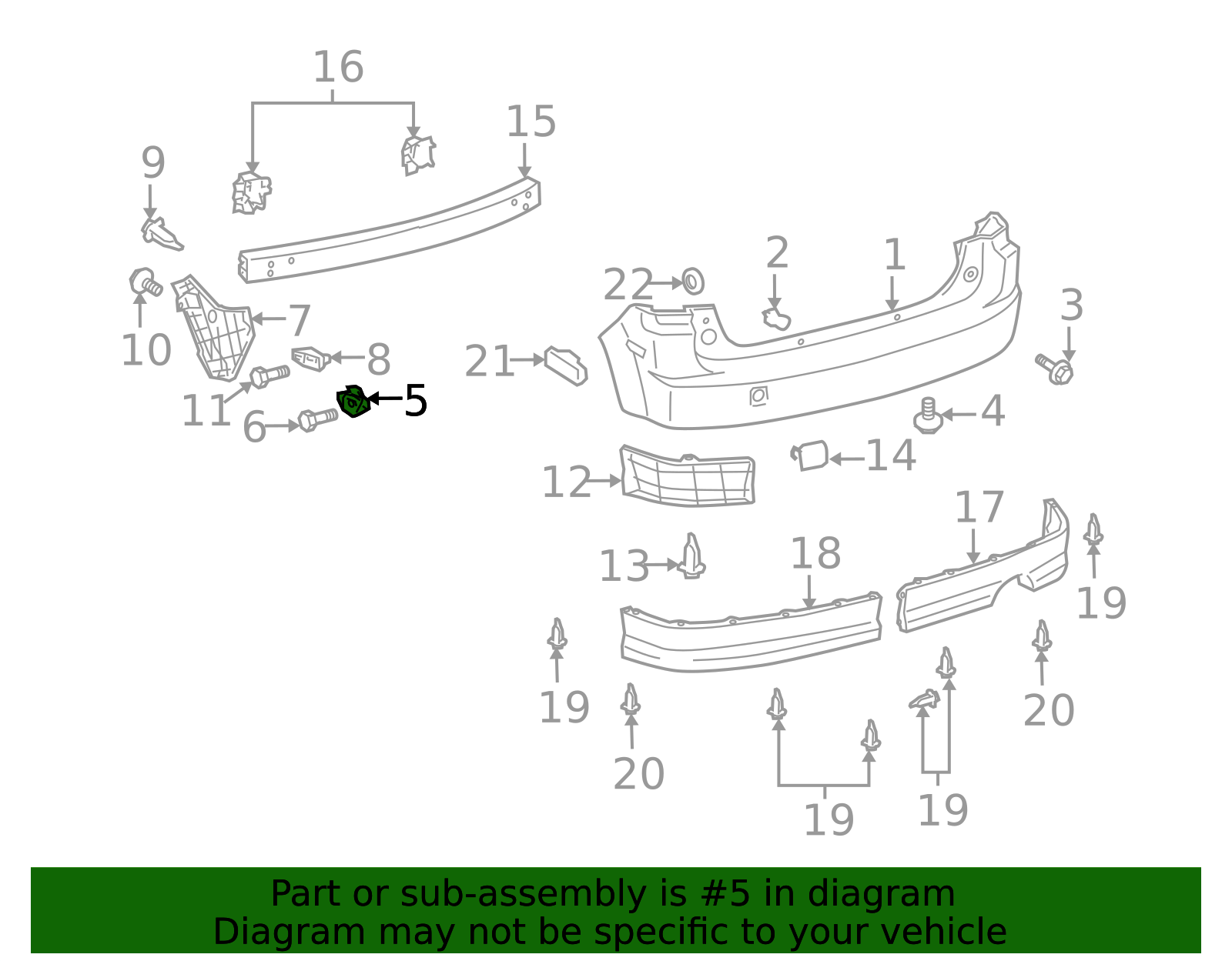 Genuine Official Toyota Bumper Cover Retainer part# 52576-52030 for ...
