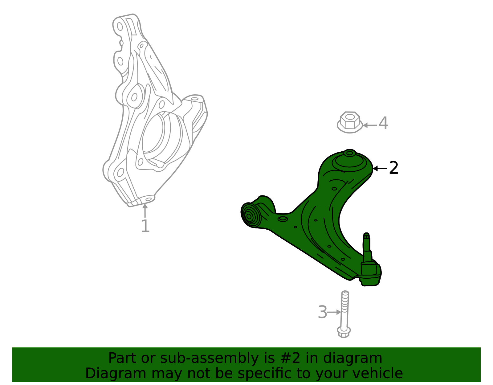 2020-2026 GM Front Passenger Side Lower Control Arm 42762057 GM ...