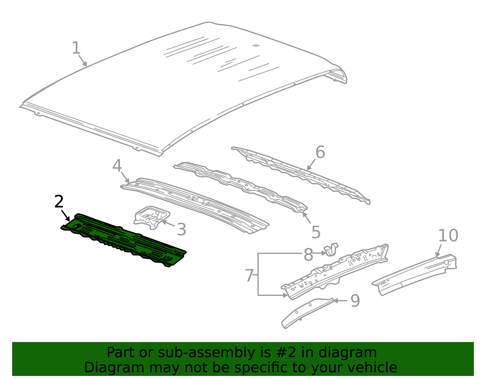 2015-2022 GM Roof Front Header Panel 52020425 | Applegate Chevrolet Parts
