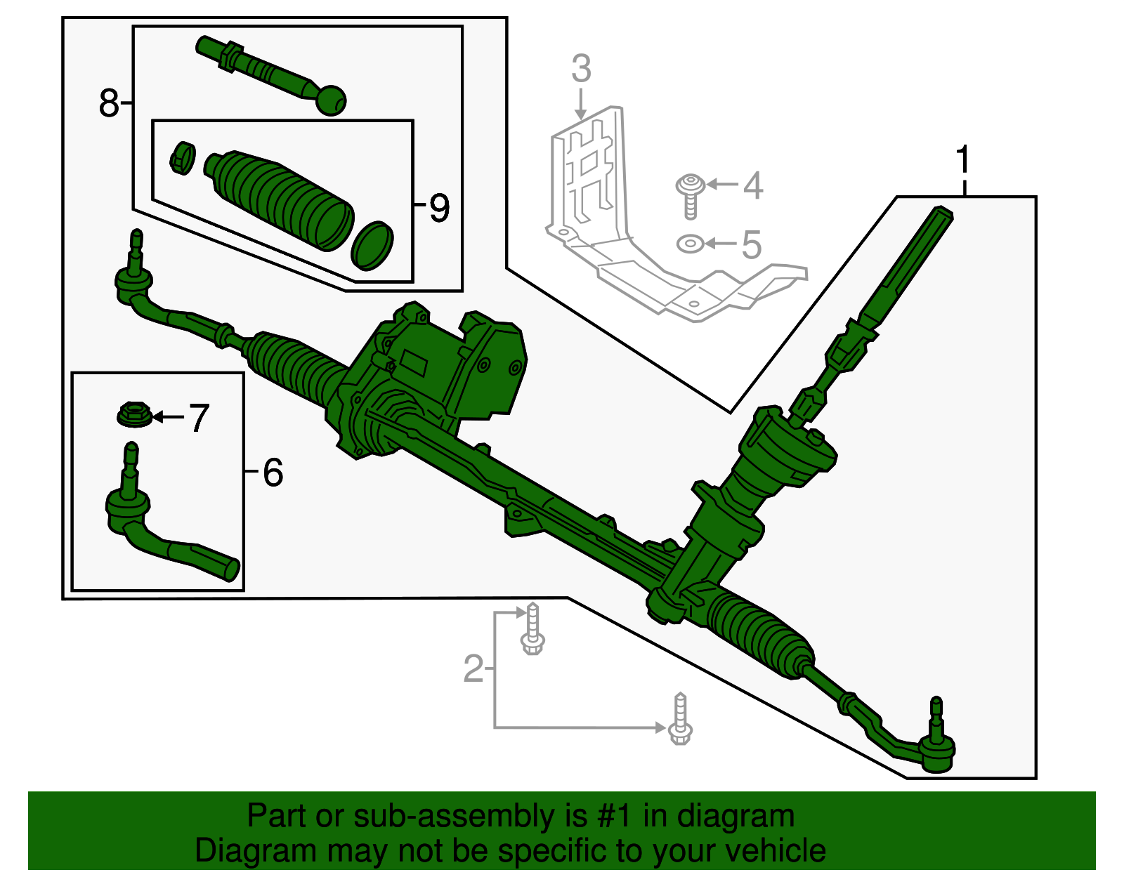 Genuine Rack And Pinion Assembly for 2016-2025 Volvo | Part# 36010518 ...