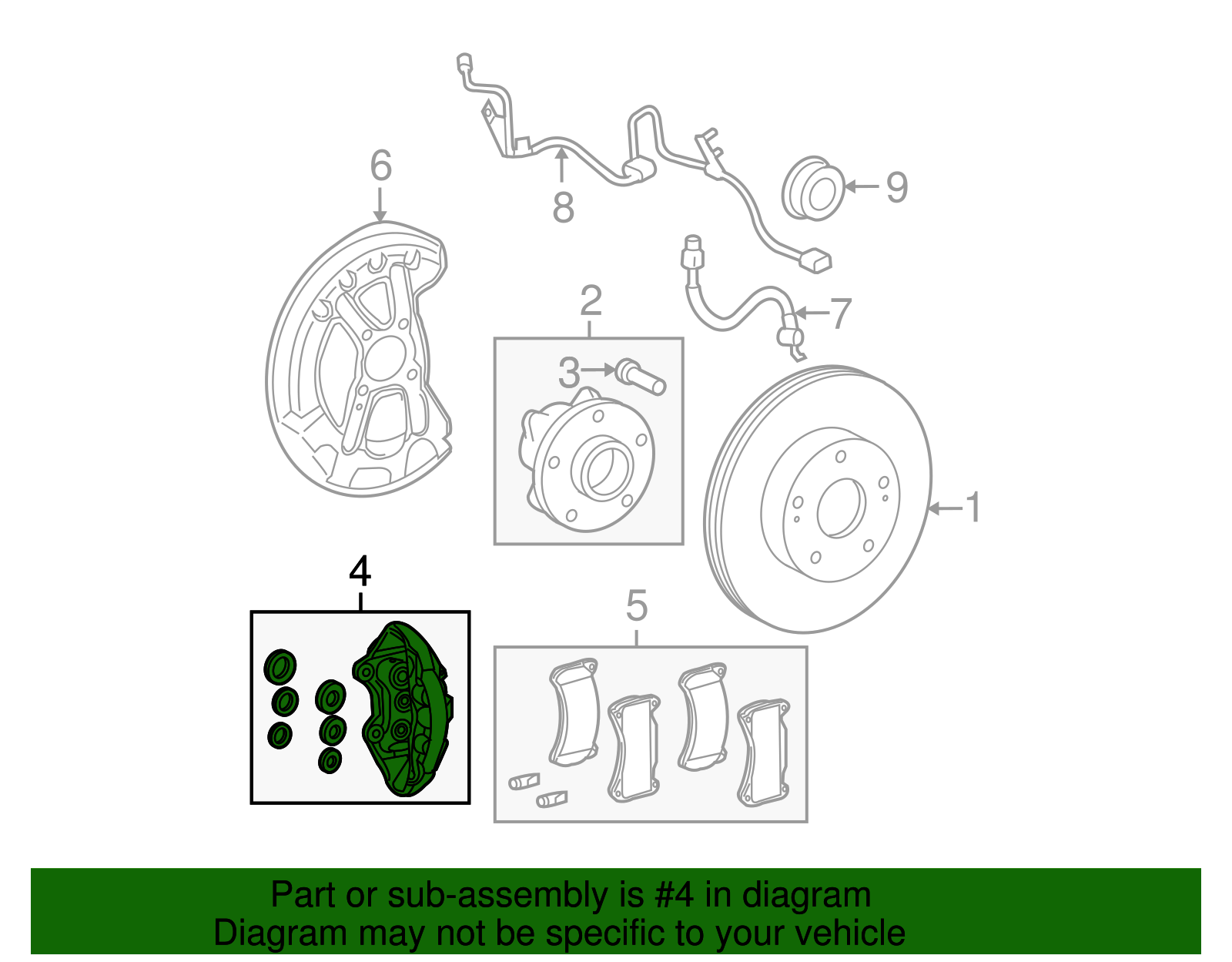 2008-2014 Lexus IS F Caliper Assembly 47750-0W030 | OEM Parts Online