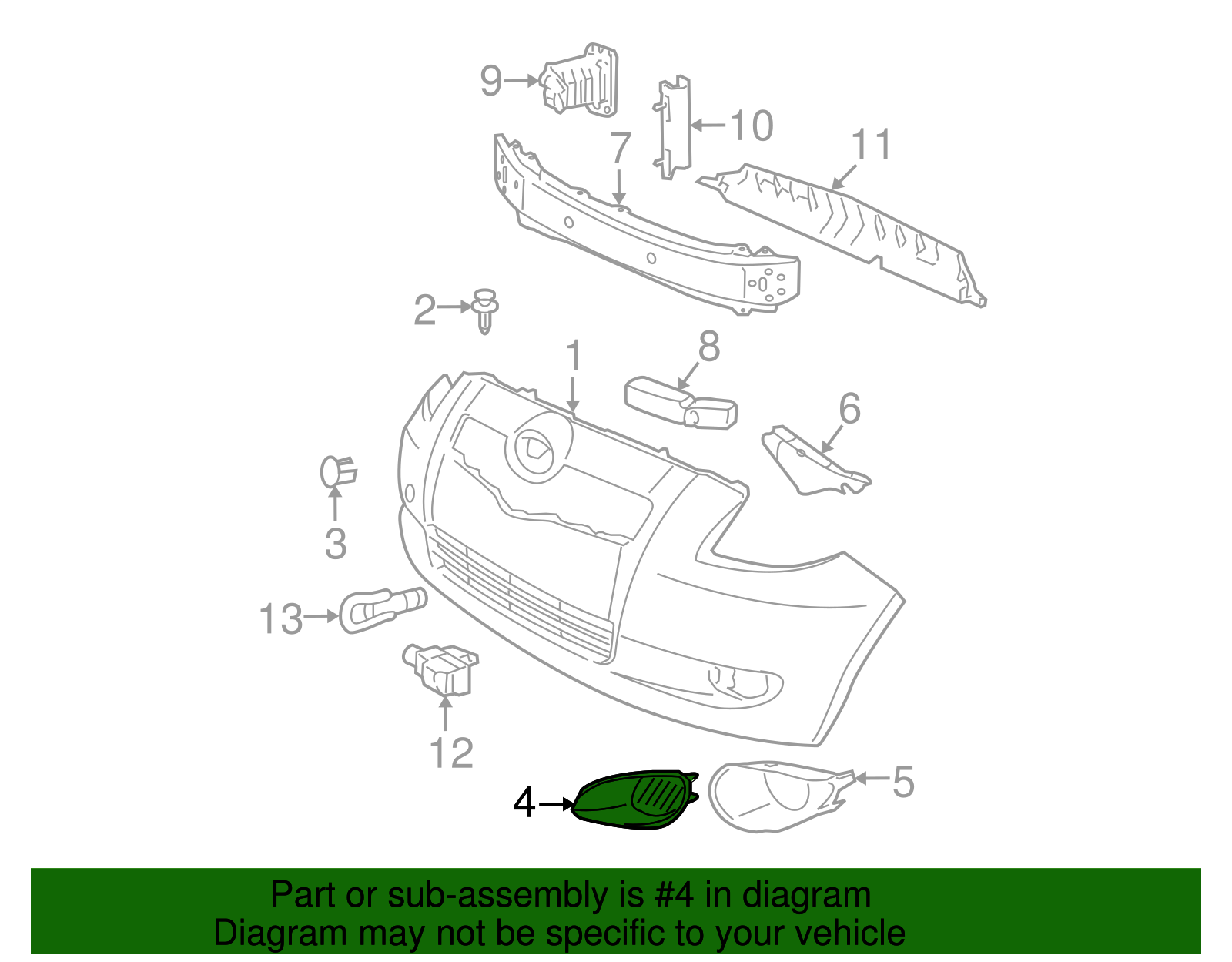 2009 Toyota Yaris Hole Cover 52128-52080 | Toyota Parts Center