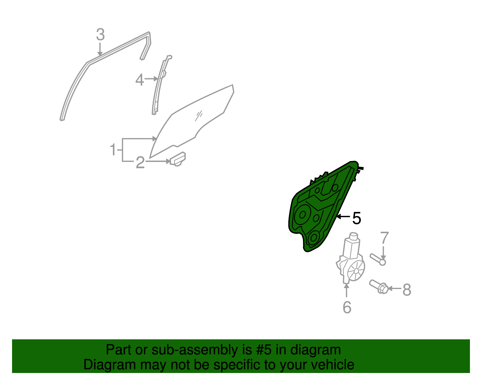 2009-2012 Hyundai Elantra Window Regulator 83471-2L210 | OEM Parts Online
