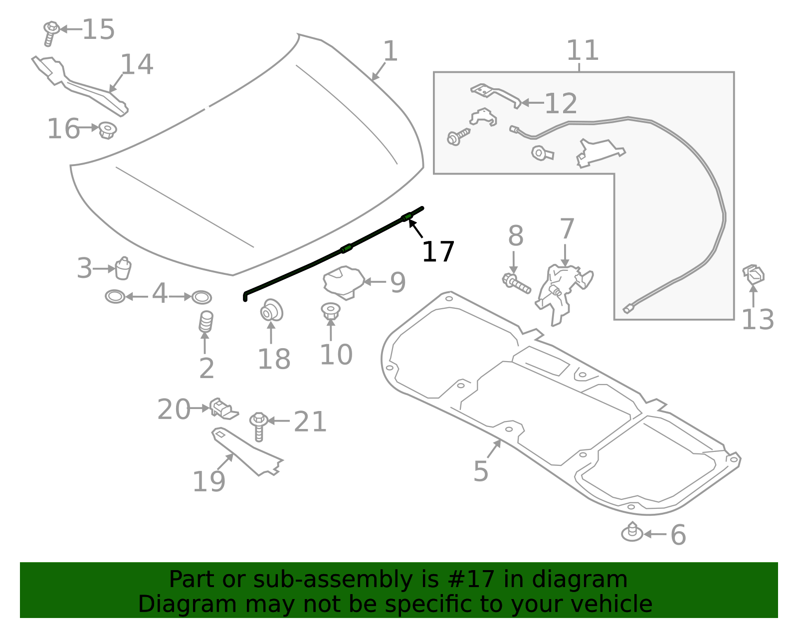 2017-2023 Subaru OEM NEW 2017-2021 Subaru Crosstrek Imreza Stay ...