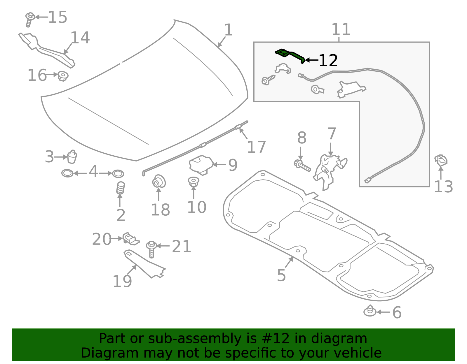 2017-2023 Subaru Release Cable Bracket 57347FL000 | Subaru Parts Store