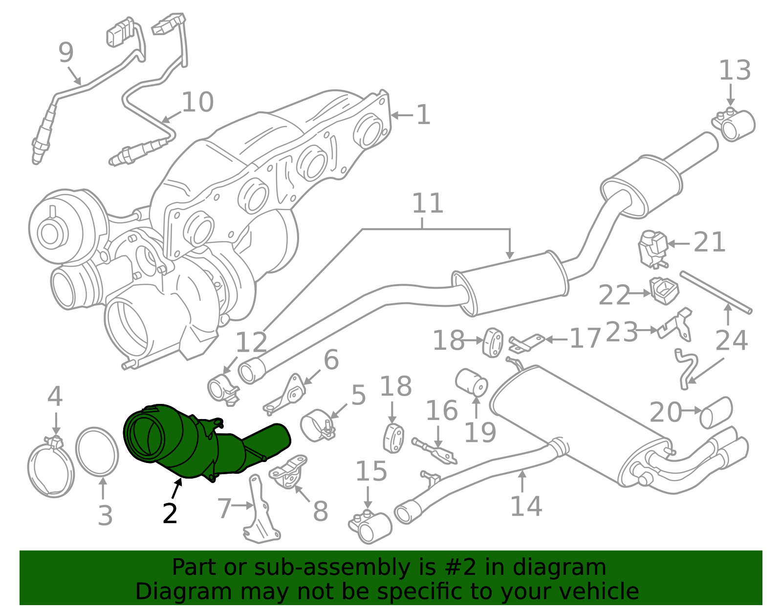 18327646432 - 2012-2018 BMW Catalytic Converter (18-32-7-646-432) | BMW ...