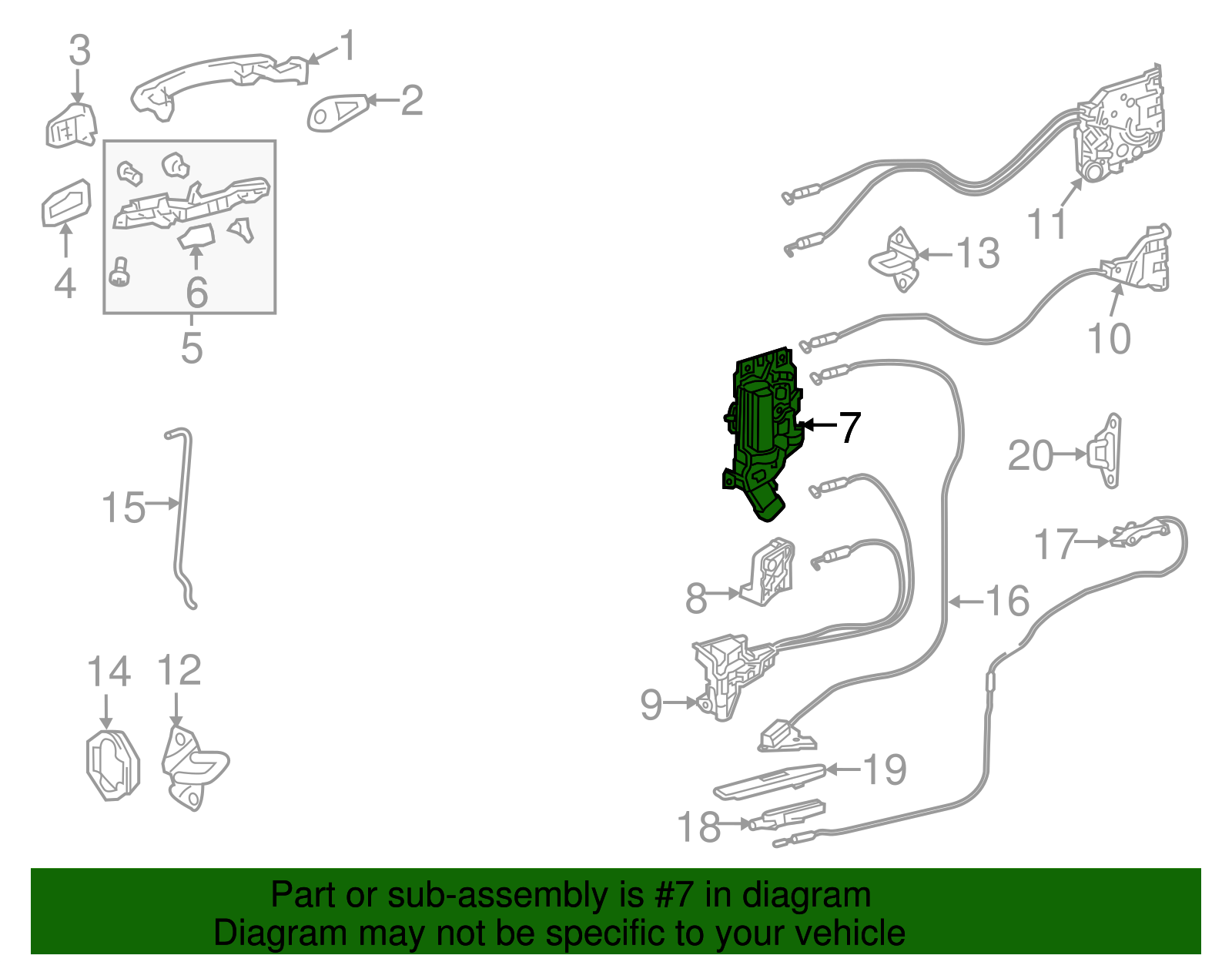 2018-2019 Toyota Sienna Handle, Inside 69080-08090-E0 | Toyota Parts Center
