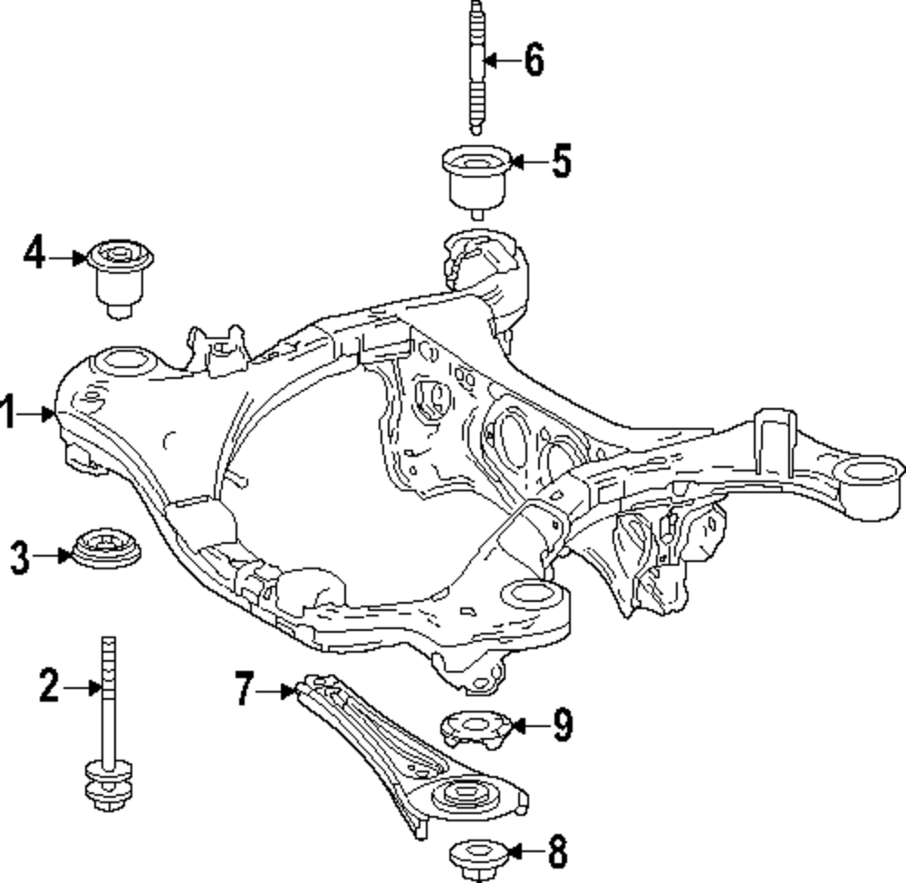 2023-2025 Toyota Suspension Cross-Member Insulator 52276-0E060 | Toyota ...