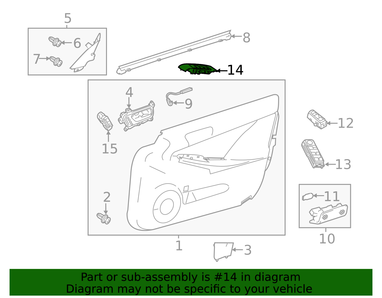 74232-53230-C0 - High-Quality Door Window Switch Bezel for 2014 Lexus ...