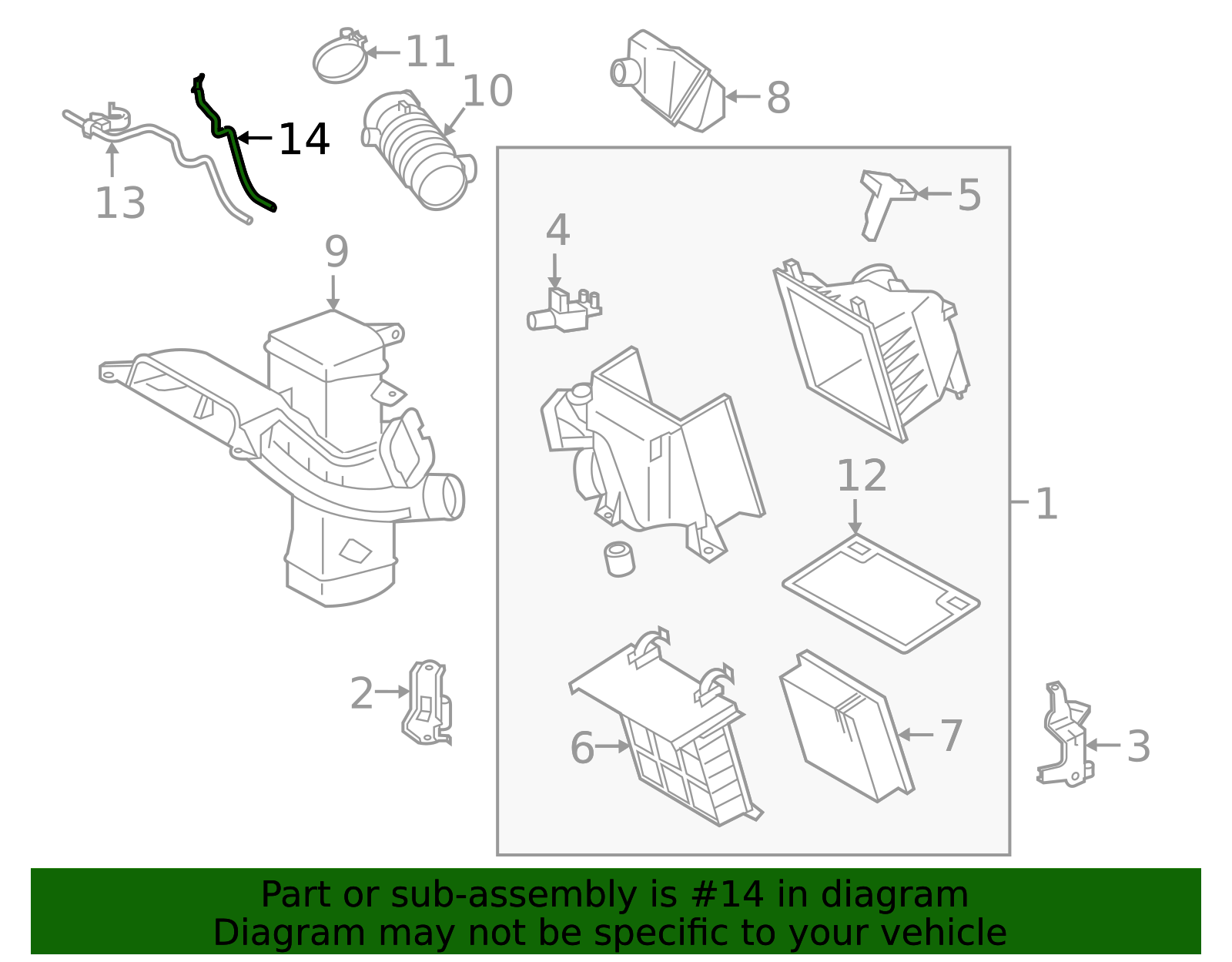 2015-2016 Toyota Sienna Vacuum Hose 17308-0P120 | MotorMotor