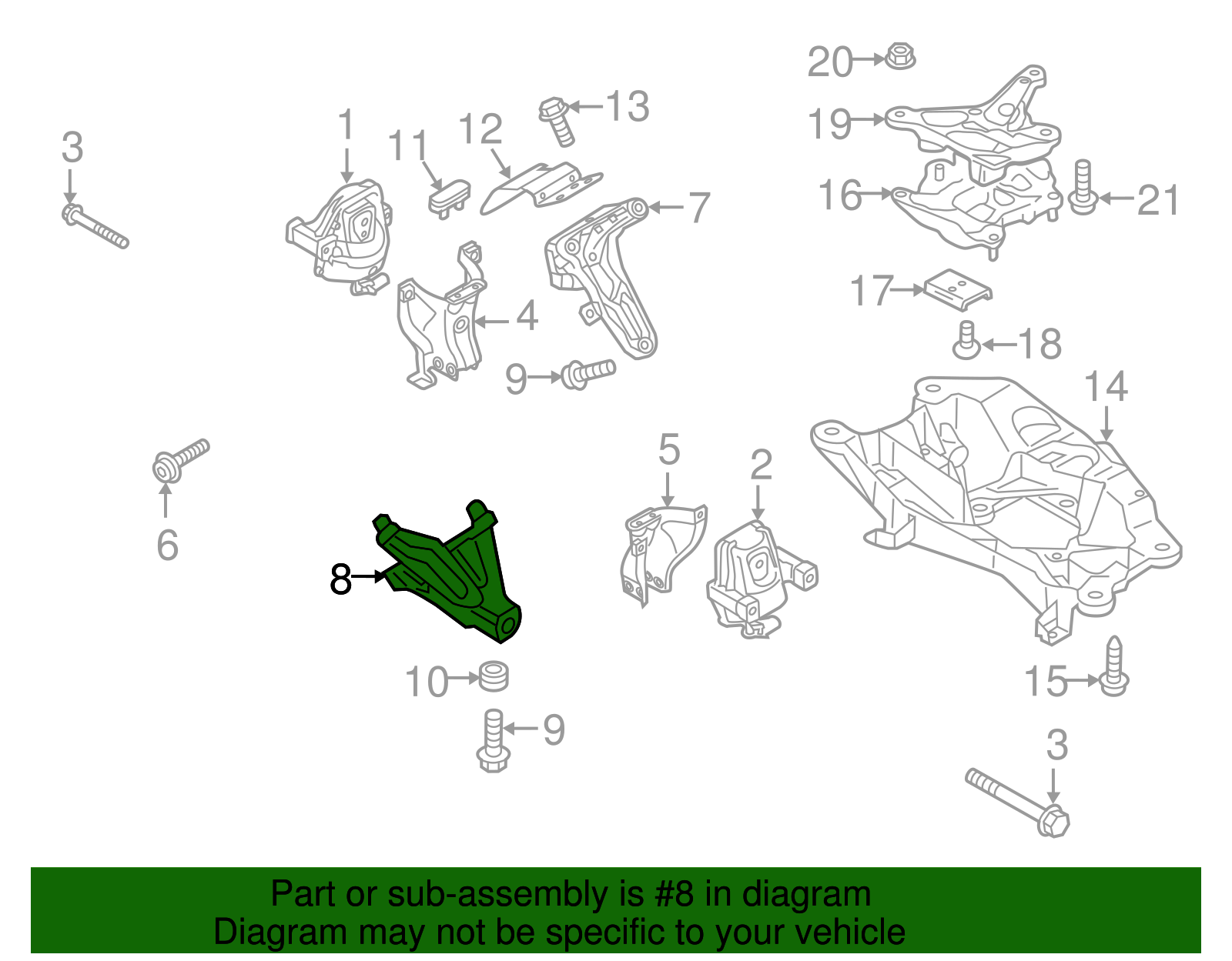 4G0-199-307-M - Mount Support 2013-2015 Audi | Audi OEM Parts Guy