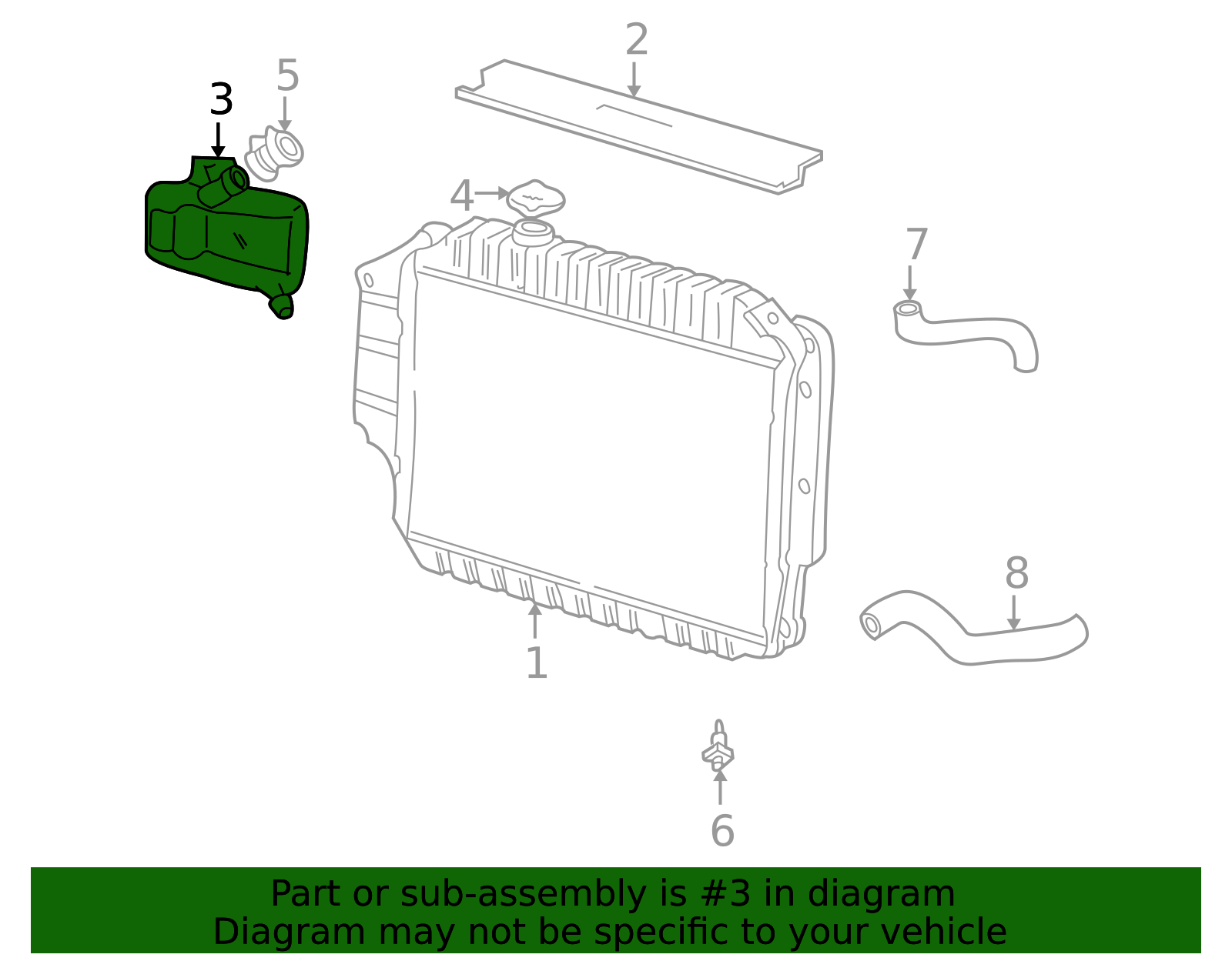 Engine Coolant Reservoir 4C2Z-8A080-AA | OEM Ford Parts Online