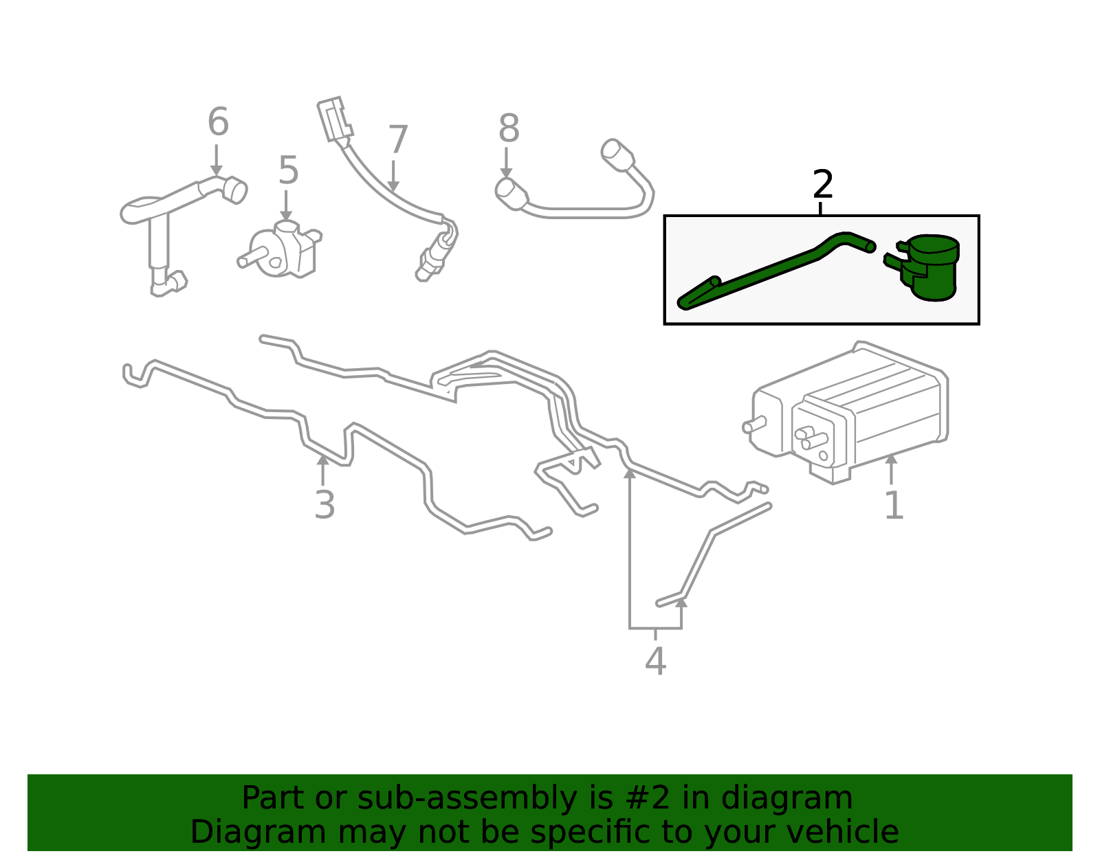 Vapor Canister Vent Hose 20907779 | Awesome Parts GM