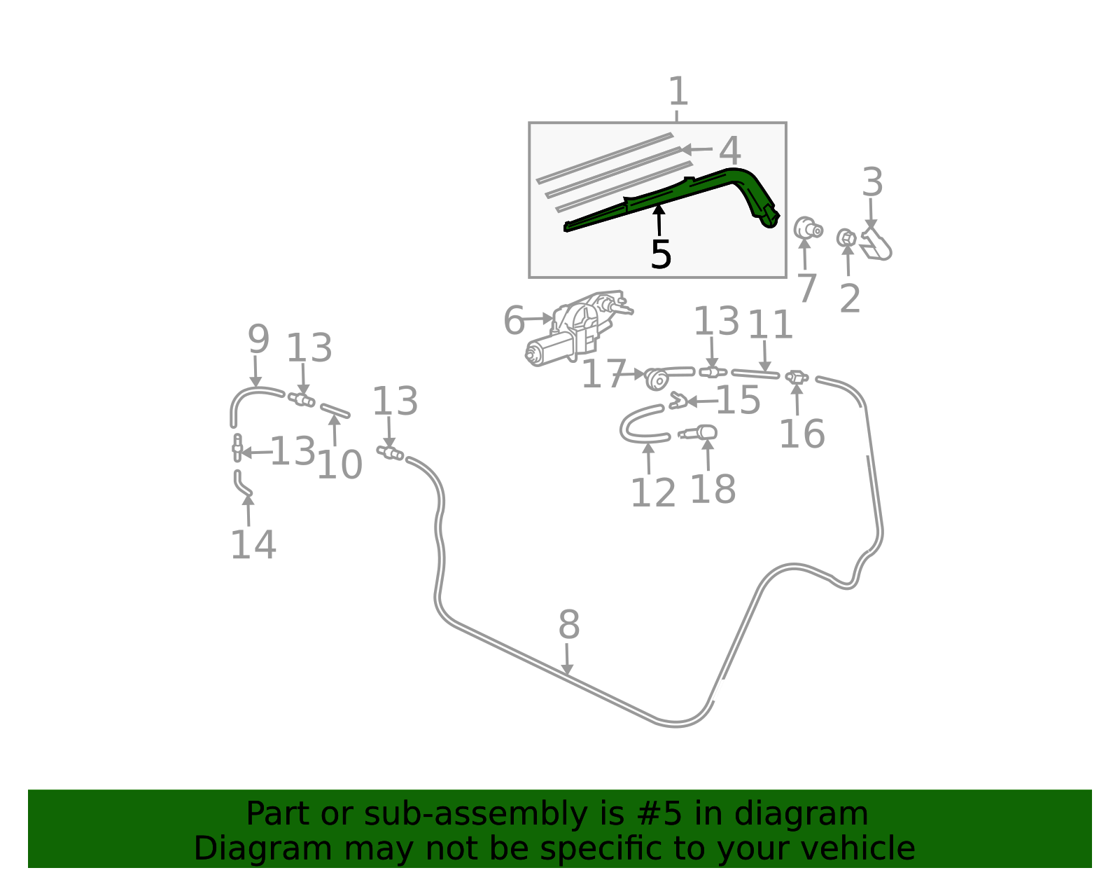 85241-52010 - High-Quality Back Glass Wiper Arm for 2004-2006 Scion xB ...