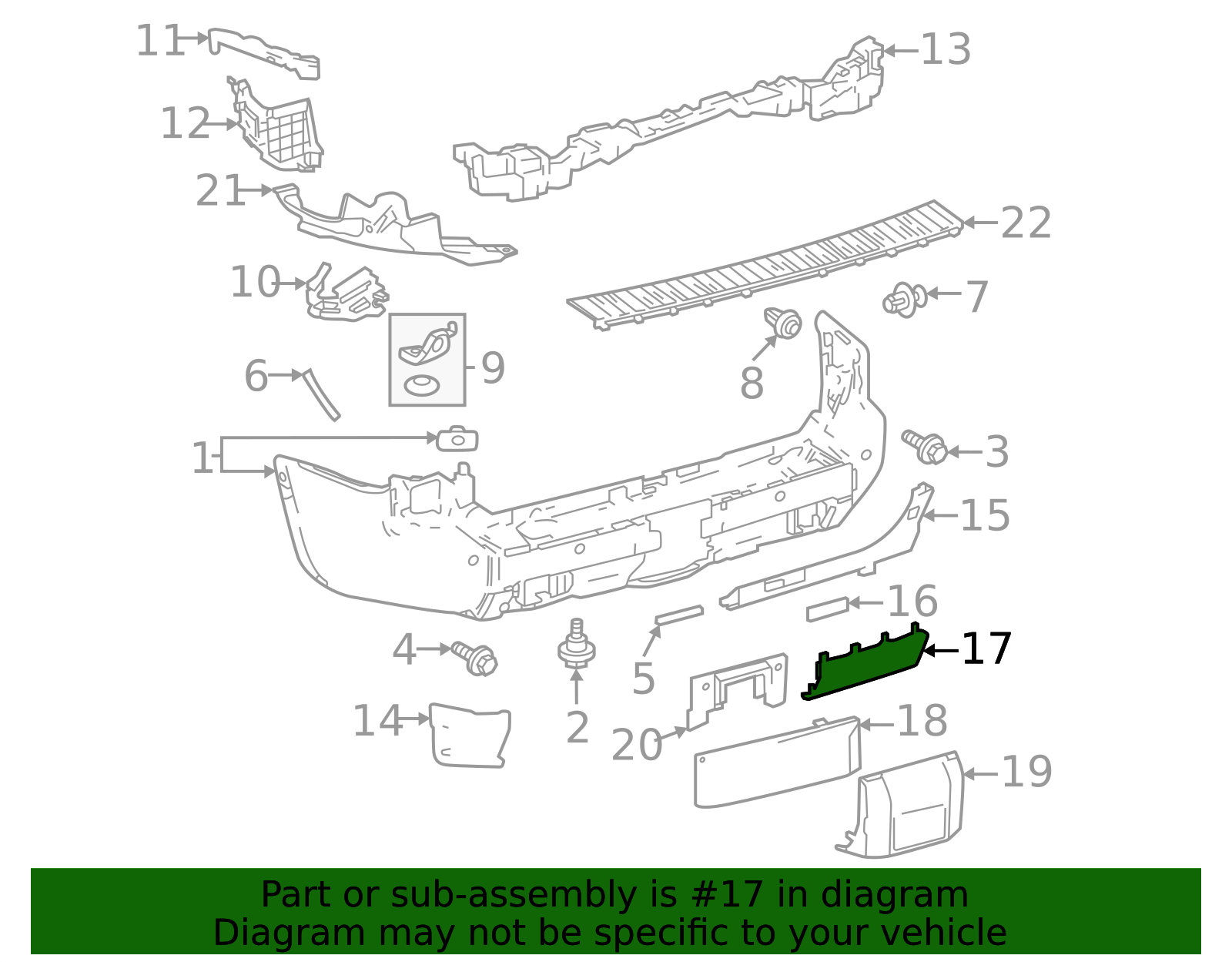 OEM 2024-2025 Toyota Land Cruiser Bumper Guard Part # 52951-60030 ...
