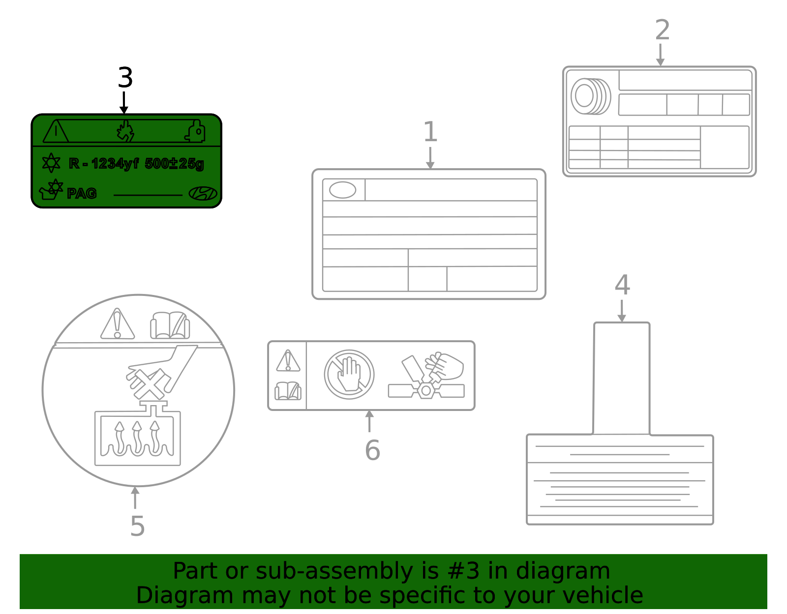 2022-2024 Kia K5 AC Label 97699-L8100 | TascaParts.com