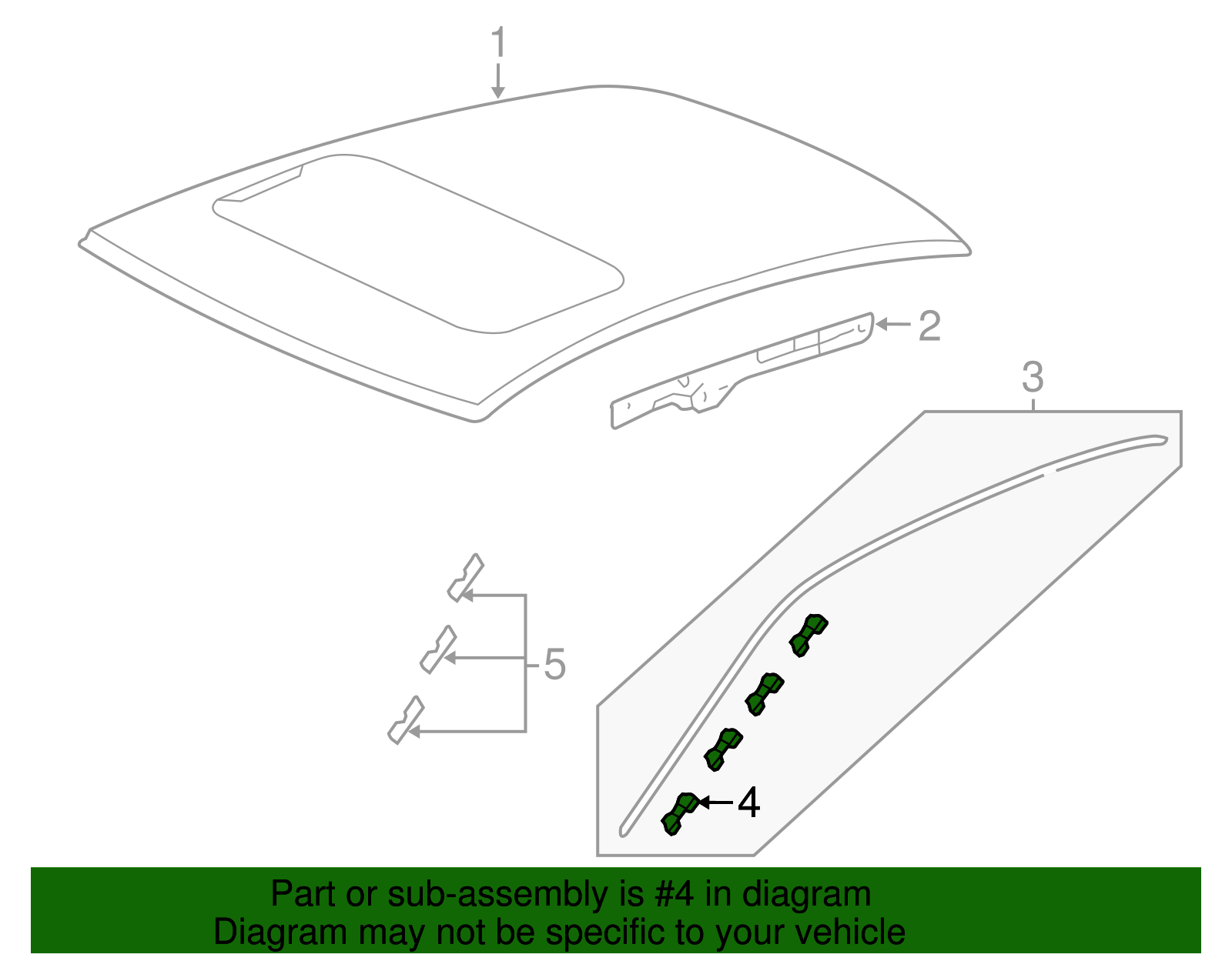 2012-2022 Honda Roof Molding Retainer 73154-T0A-003 | OEM Parts Online