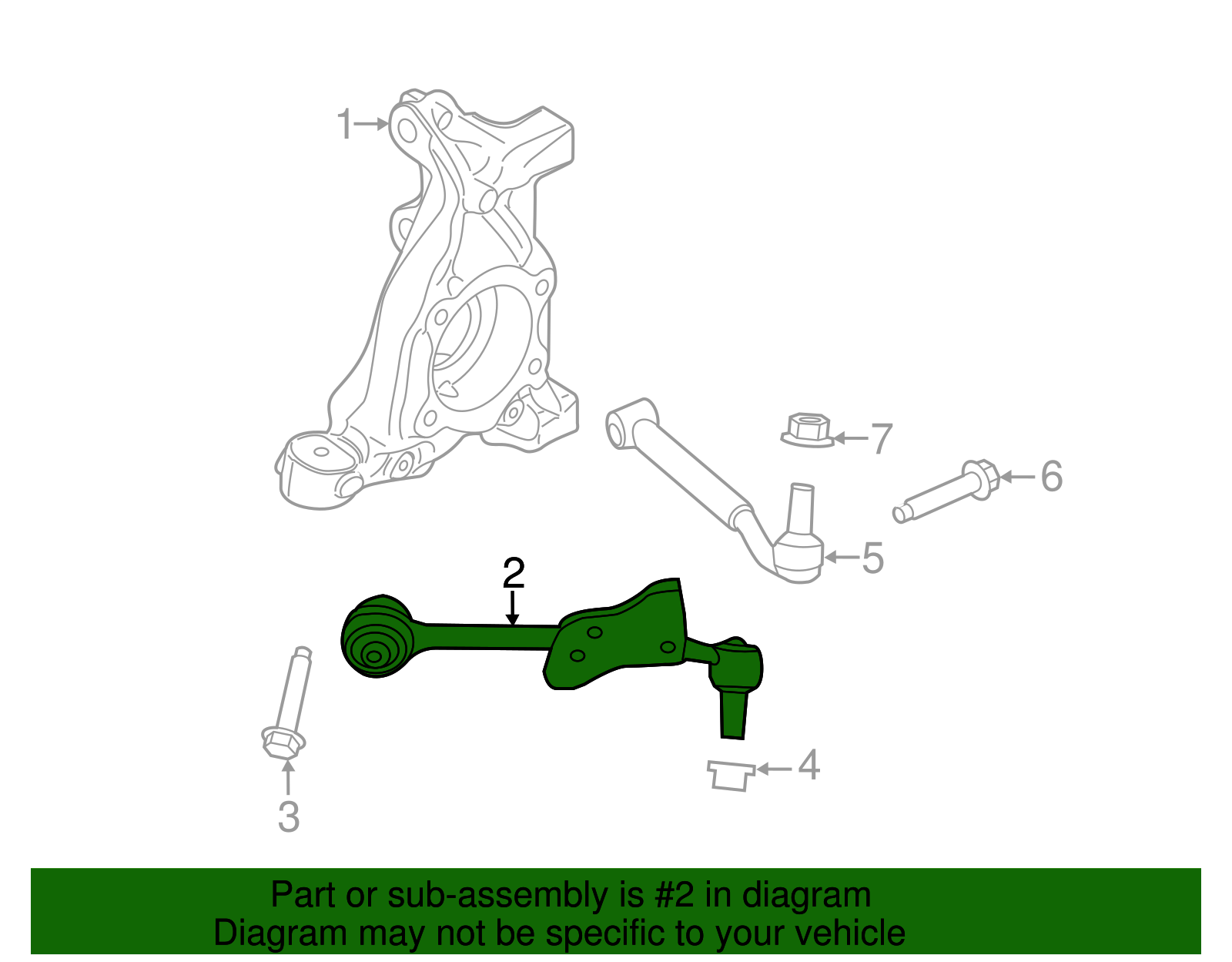 FR3Z-3078-H - 2015-2022 Ford Mustang Lower Control Arm - Motorcraft (MCS-190162) | Dealer Auto Parts