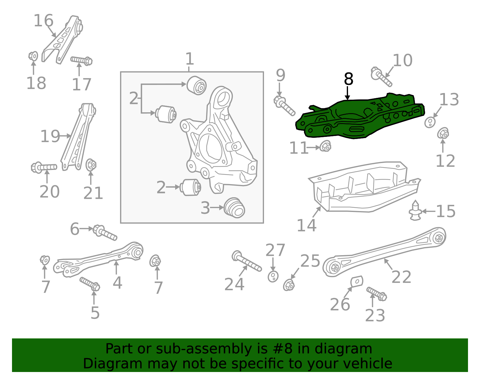 2013-2019 Cadillac Lower Control Arm 23282358 | Applegate Chevrolet Parts