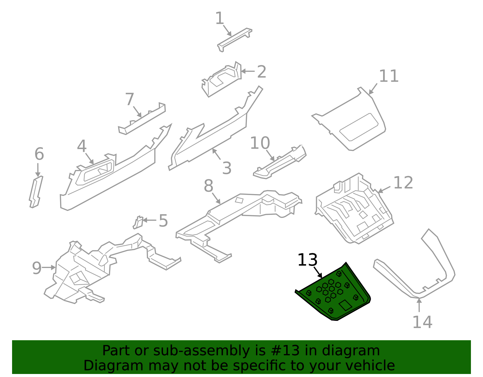 PJ7Z-78045F48-AB - Lower Trim 2023-2025 Lincoln Corsair | Big 3 Auto Parts