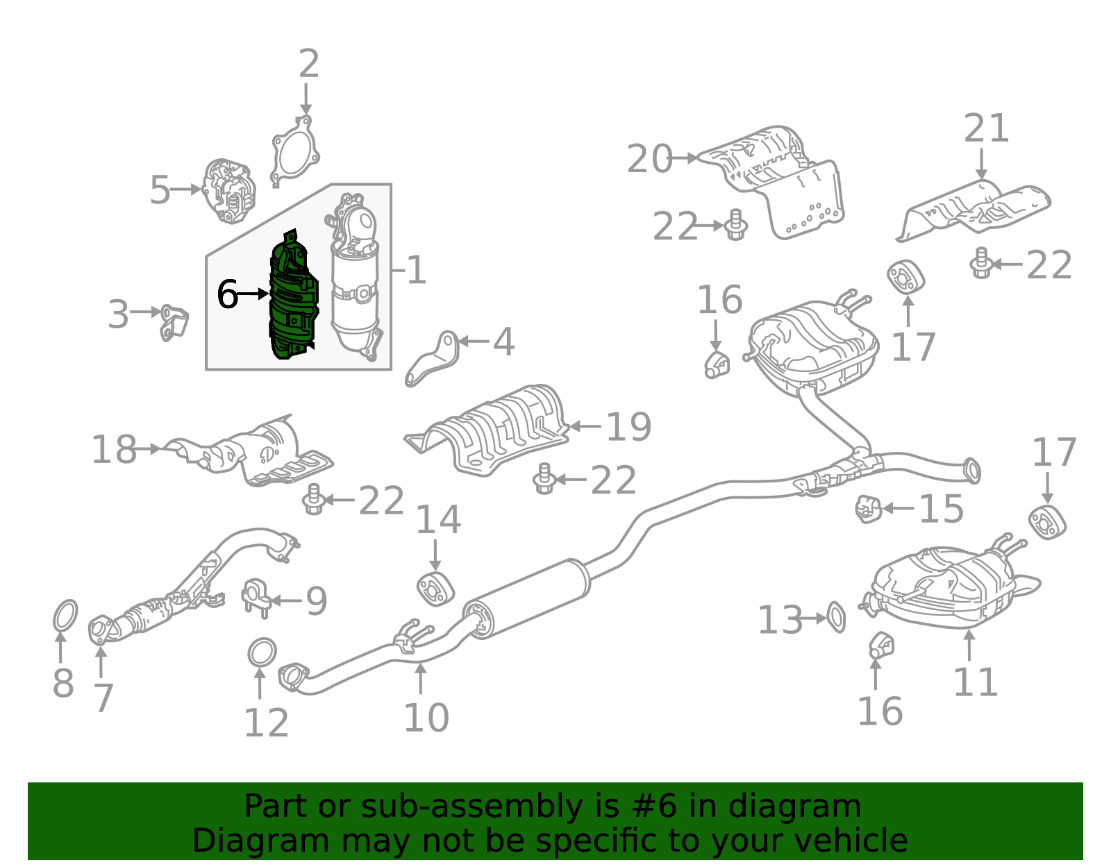 18121-5BF-A00 - 2017-2025 Honda - Cover Converter | Honda Parts Cheap