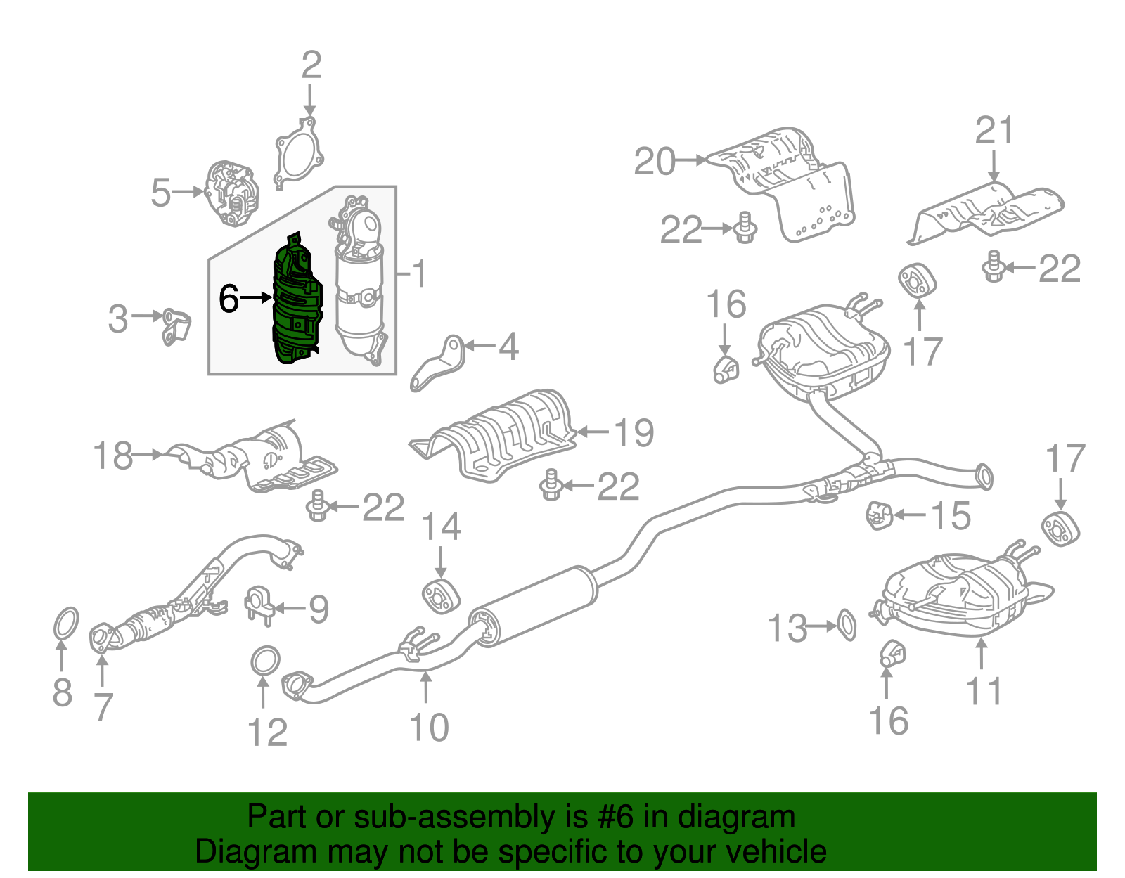 18121-5BF-A00 - 2017-2025 Honda - Cover Converter | Honda Parts Cheap