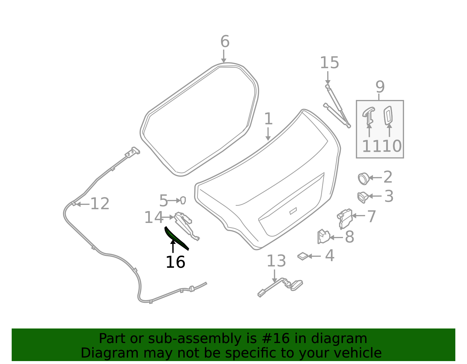 84835-9N00A - High-Quality Deck Lid Hinge Cap for 2009-2014 Nissan ...