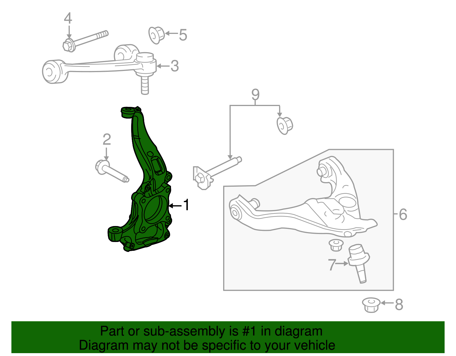 2017-2021 Ford Motorcraft™ Knuckle MEF-410 | Ford OEM Parts Outlet