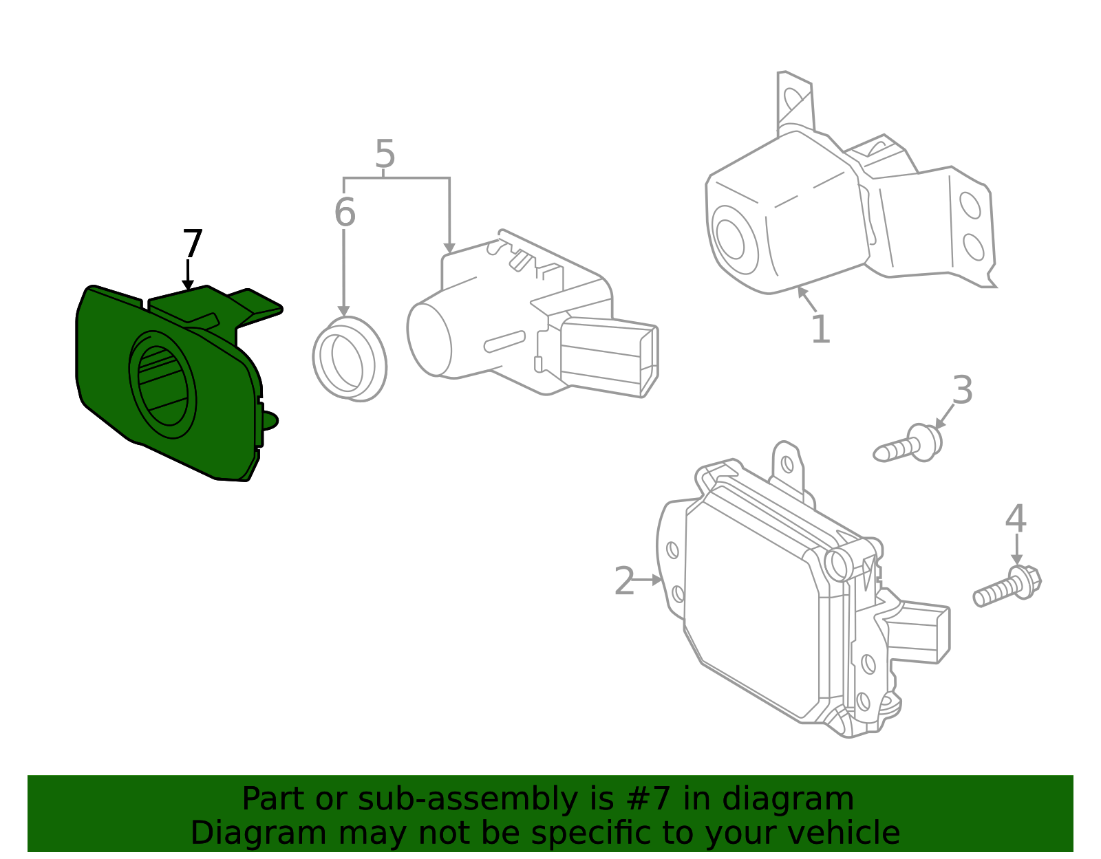2019-2025 Toyota Parking Aid Sensor Housing (Front, Rear) 89348-0R100 ...