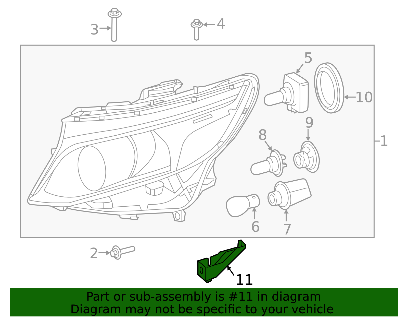 447-820-12-00 - Headlight Hardware Kit Mercedes-Benz Premier Parts