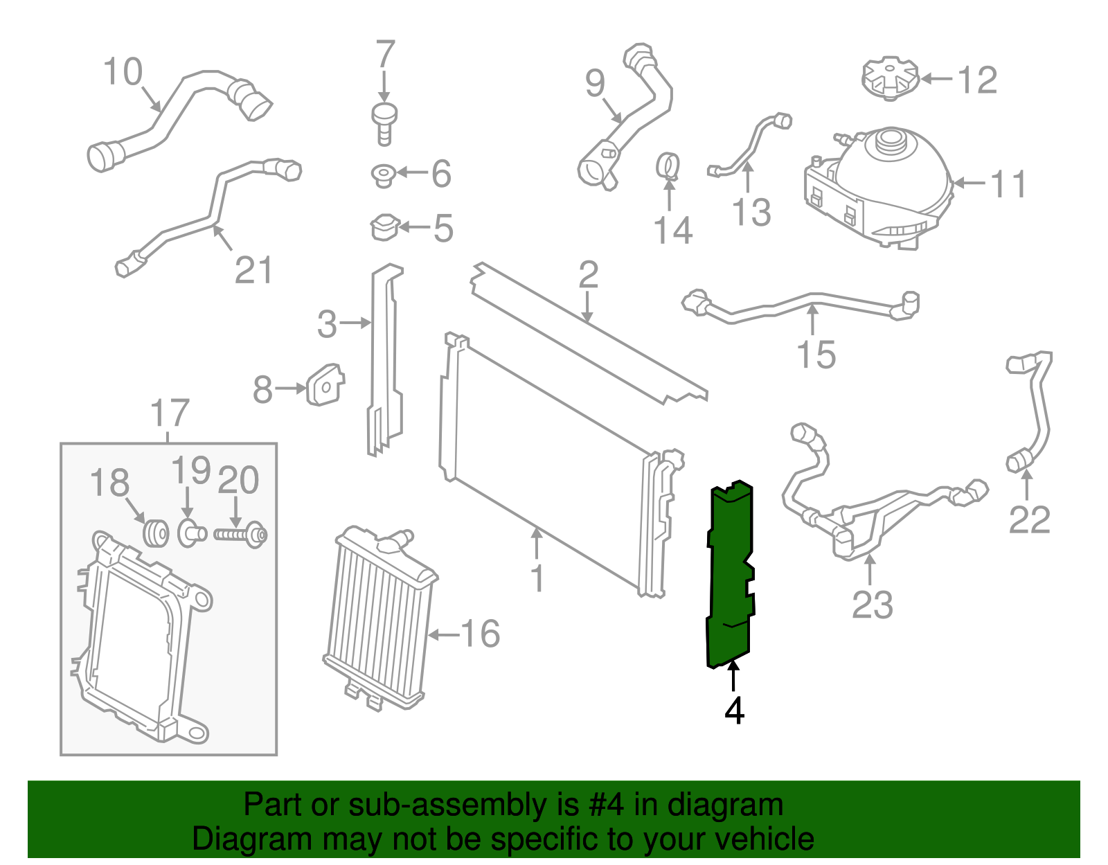 17117600536 - 2012-2018 BMW Radiator Bracket (17-11-7-600-536) | BMW of ...
