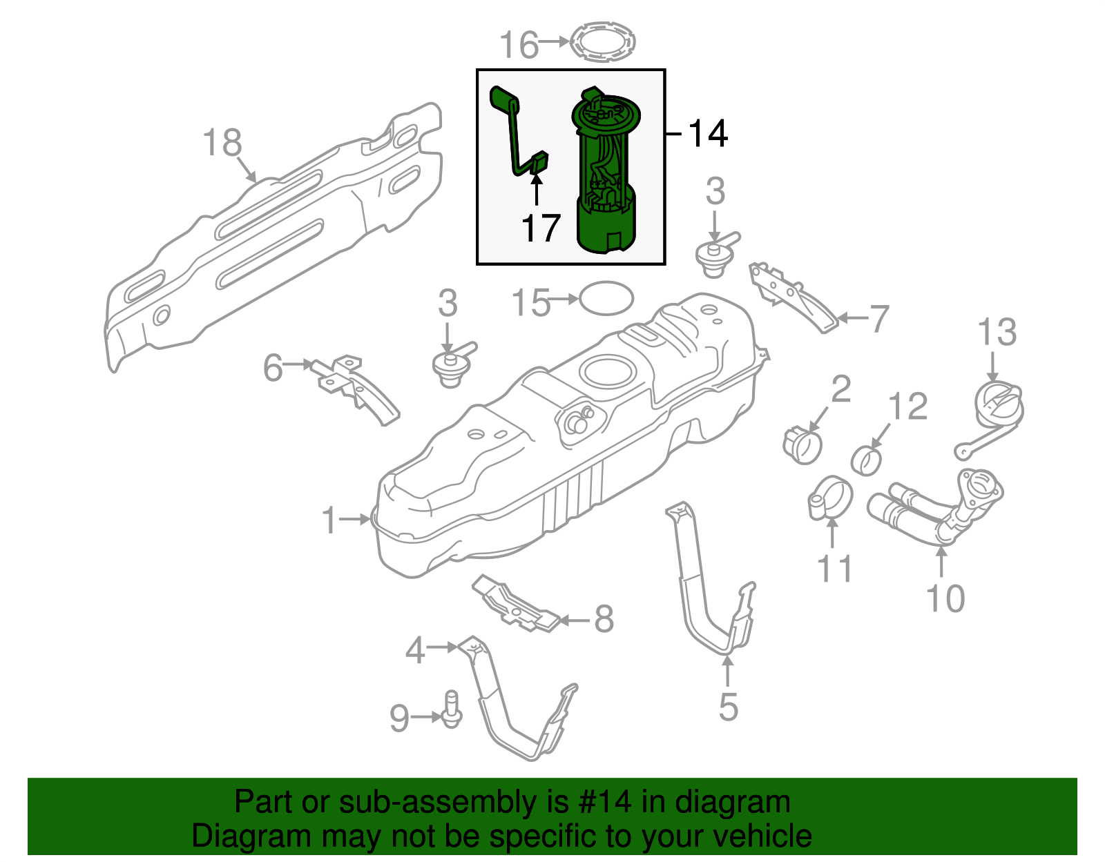 2011-2016 Ford Fuel Pump BC3Z-9H307-B | Awesome Parts Ford