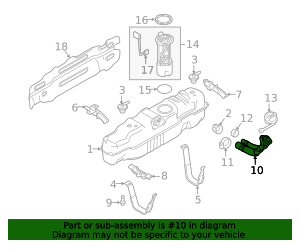BC3Z-9034-EH - Fuel Tank Filler Neck Big 3 Auto Parts